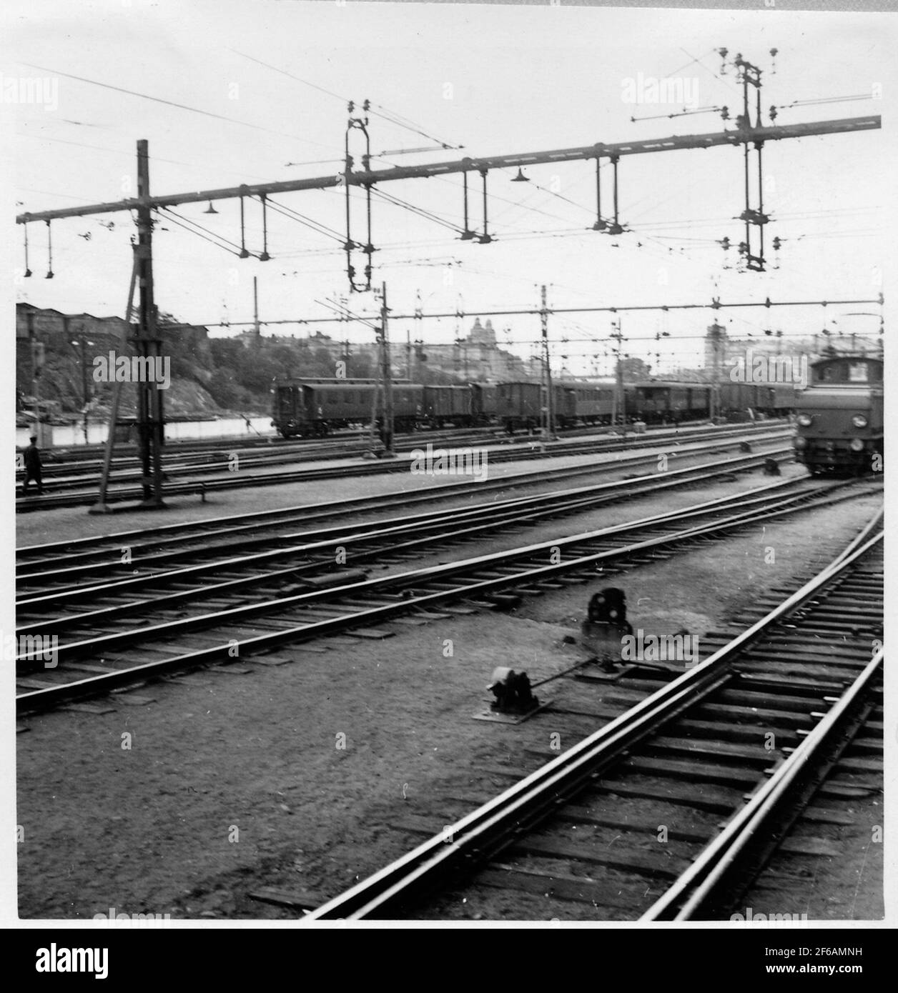 Switches and dwarf signals on the railroad on the north towards clear ...