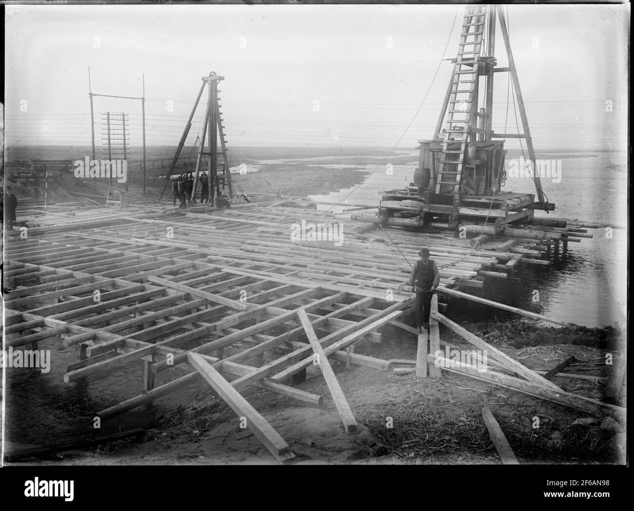 Construction of railway bridge over Segeån, Malmö Stock Photo - Alamy