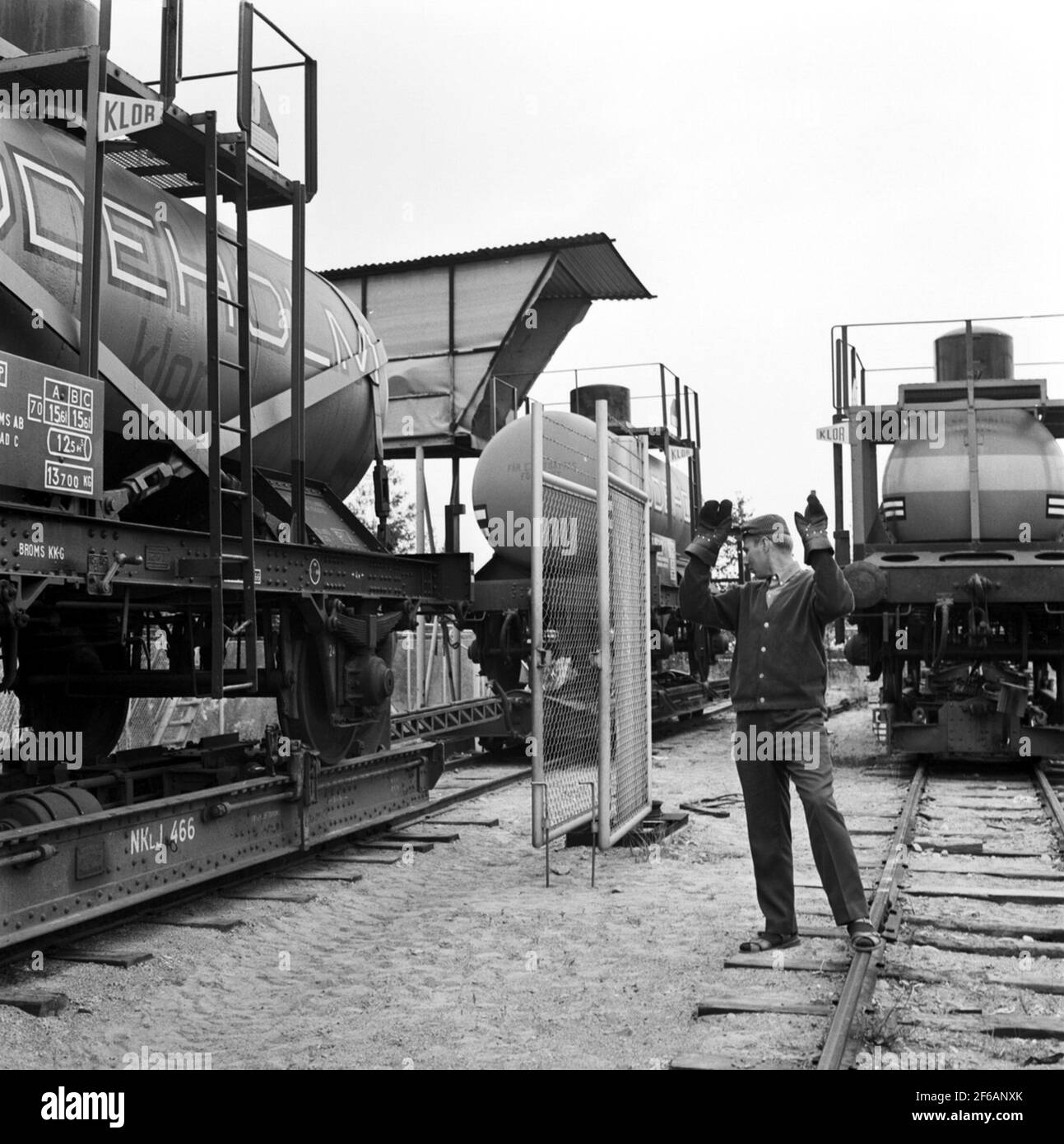 Transportation of claws. NKLJ 466. Nordmark Klarälvens rail Stock Photo ...