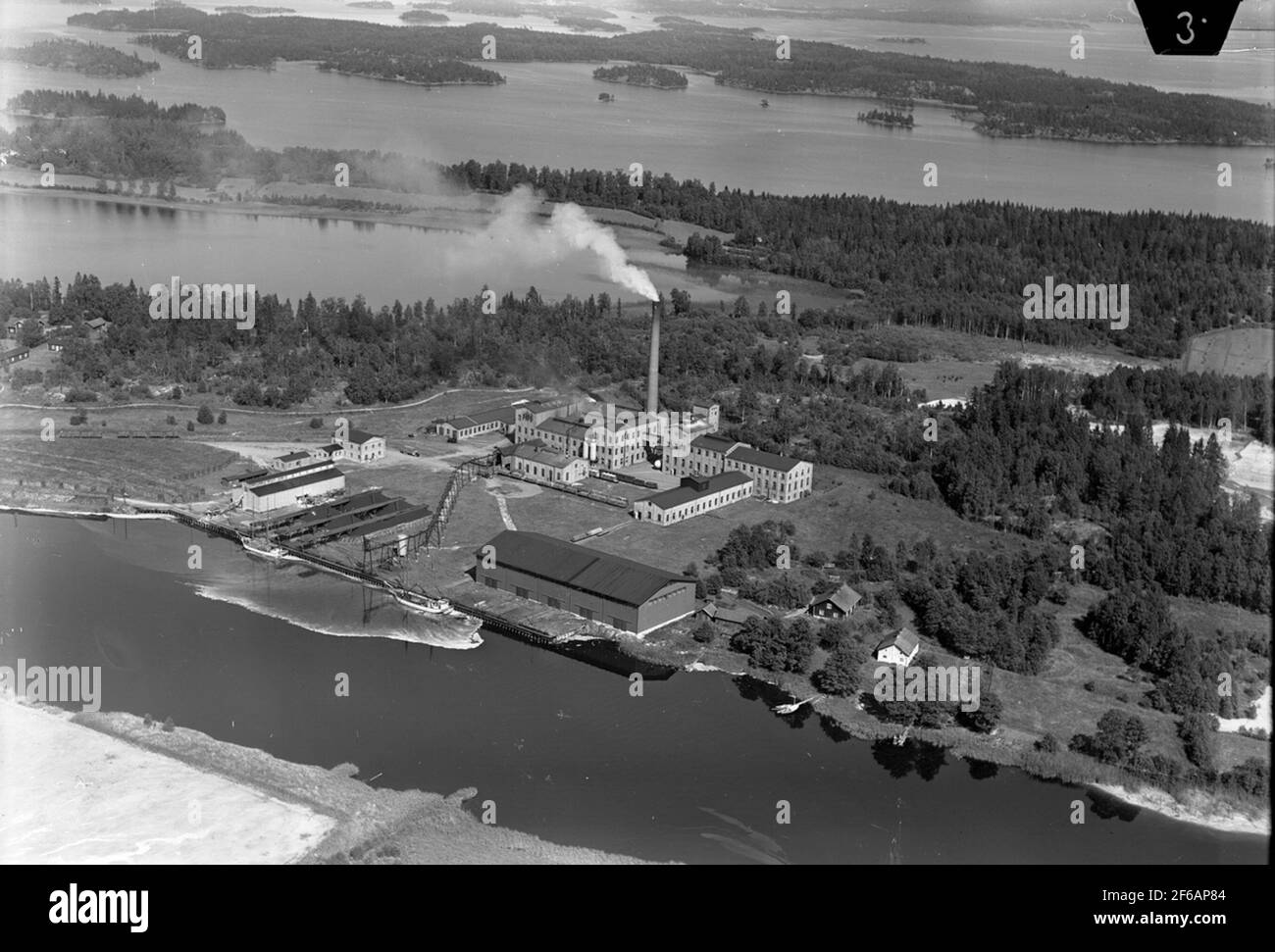 Aerial view of Aspa Bruk Stock Photo - Alamy