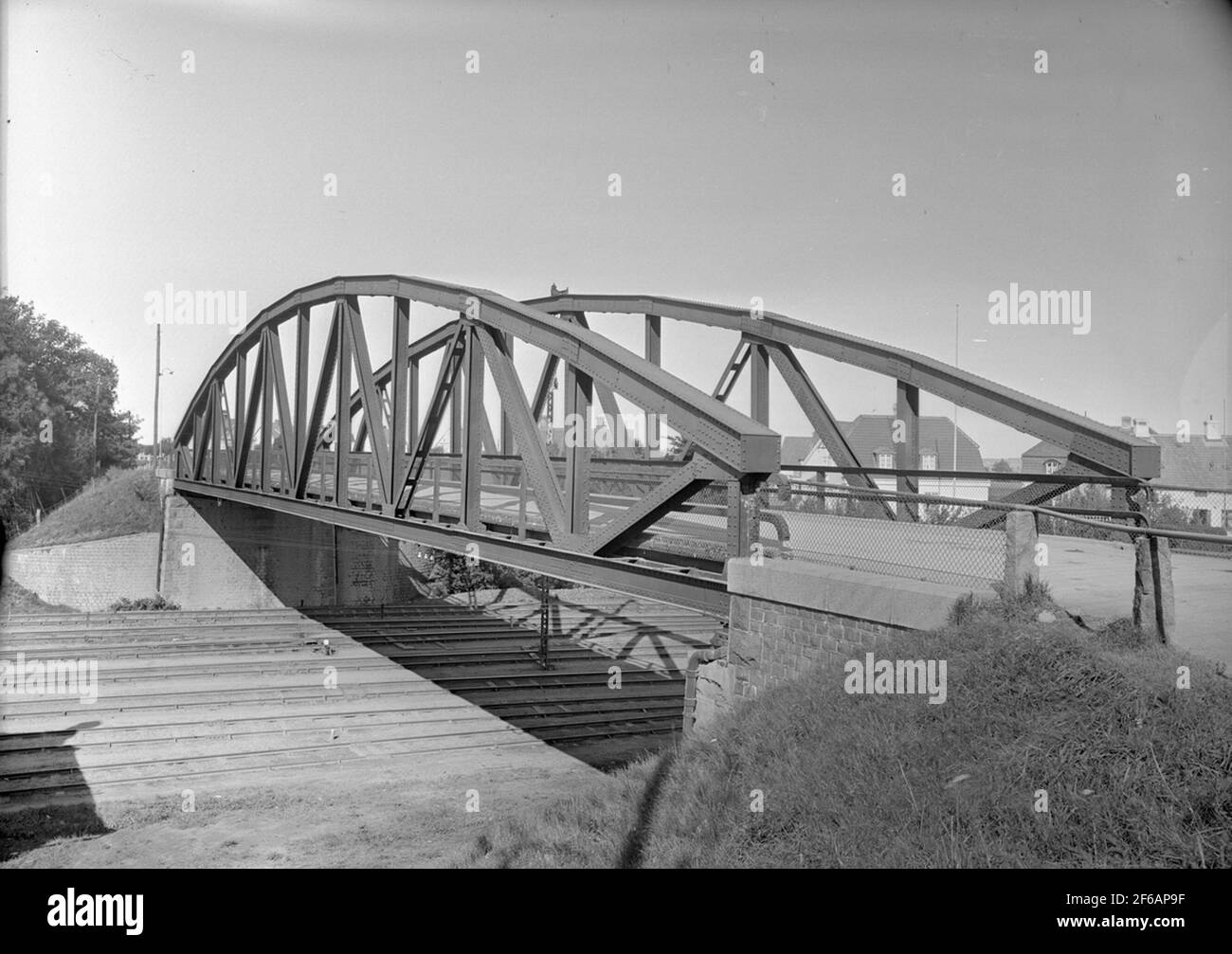 Road bridge over the railroad Stock Photo - Alamy