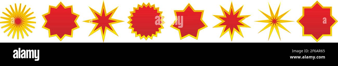 Star, starburst, sunburst icon, symbol. Radial shape, design element ...