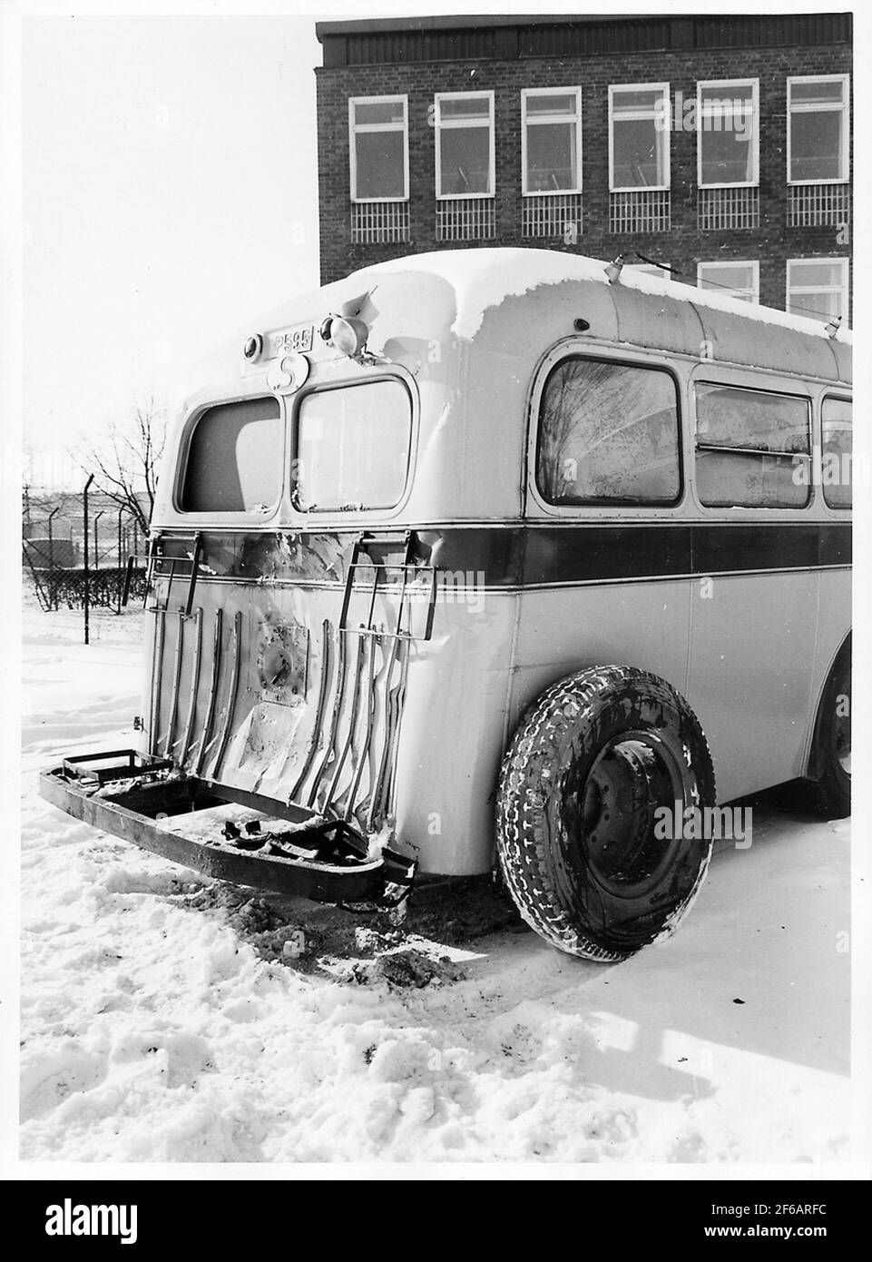 Collision Damaged Bus National Railways, SJ Bus 2085 Stock Photo - Alamy