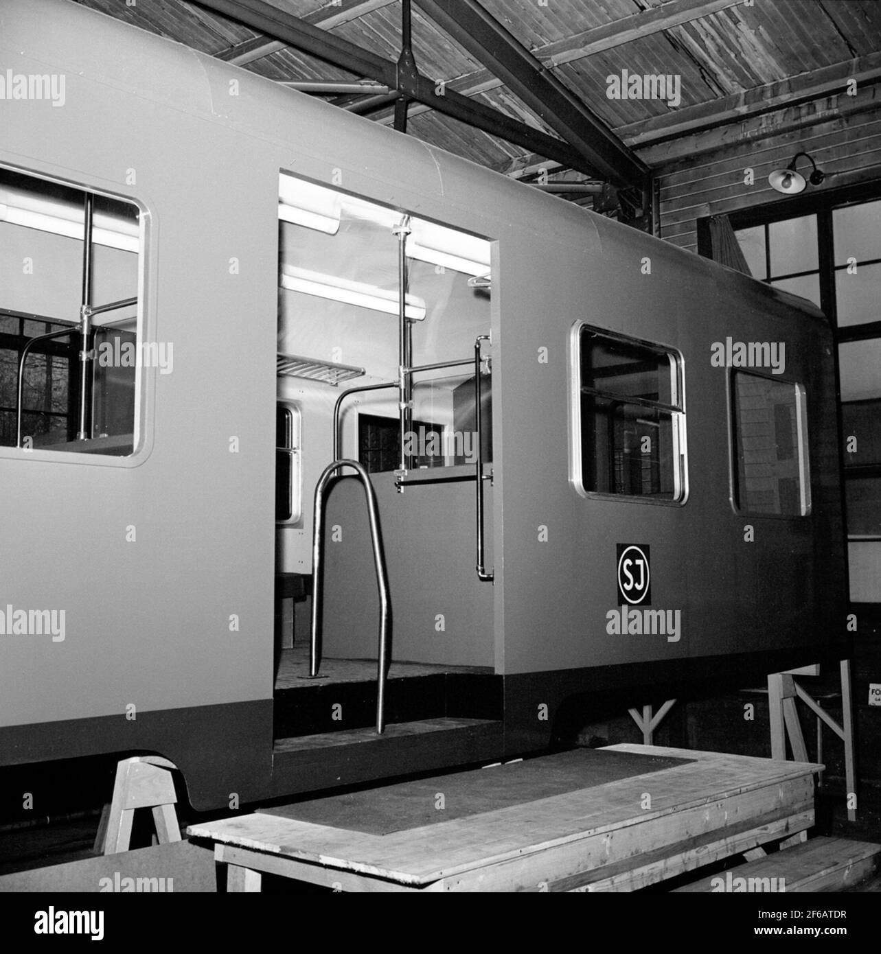 Dummy of suburban train Stock Photo - Alamy