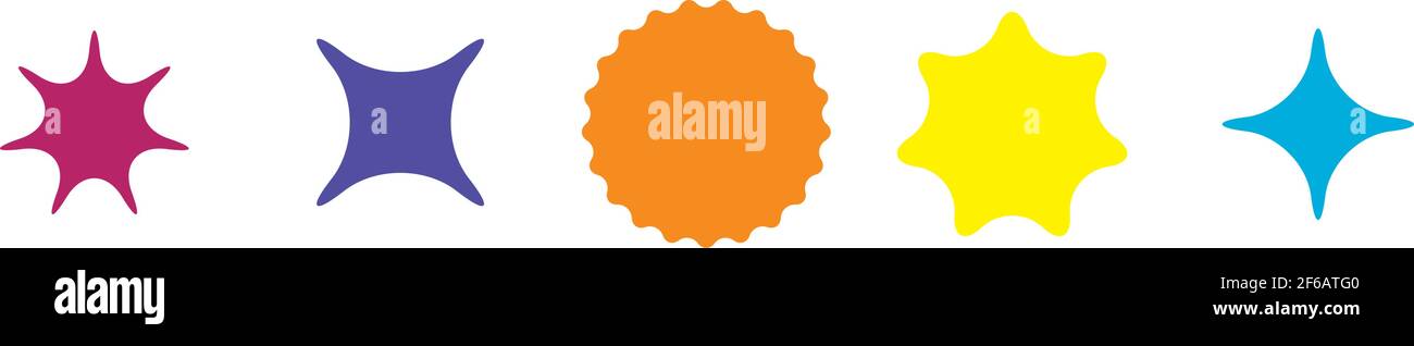 Star, starburst, sunburst icon, symbol. Radial shape, design element ...