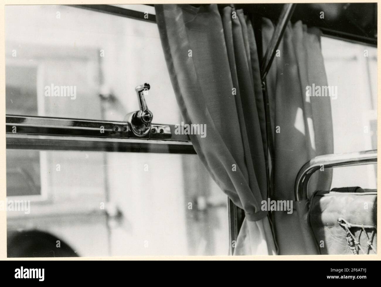 Window and curtain on a bus Stock Photo - Alamy