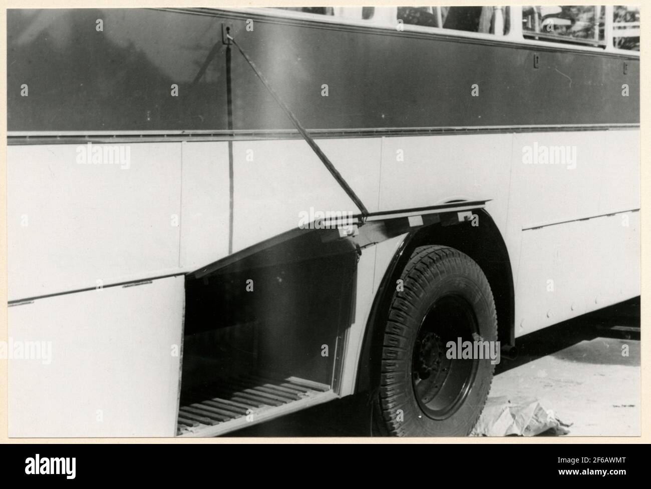 Part of cargo space on bus Stock Photo - Alamy