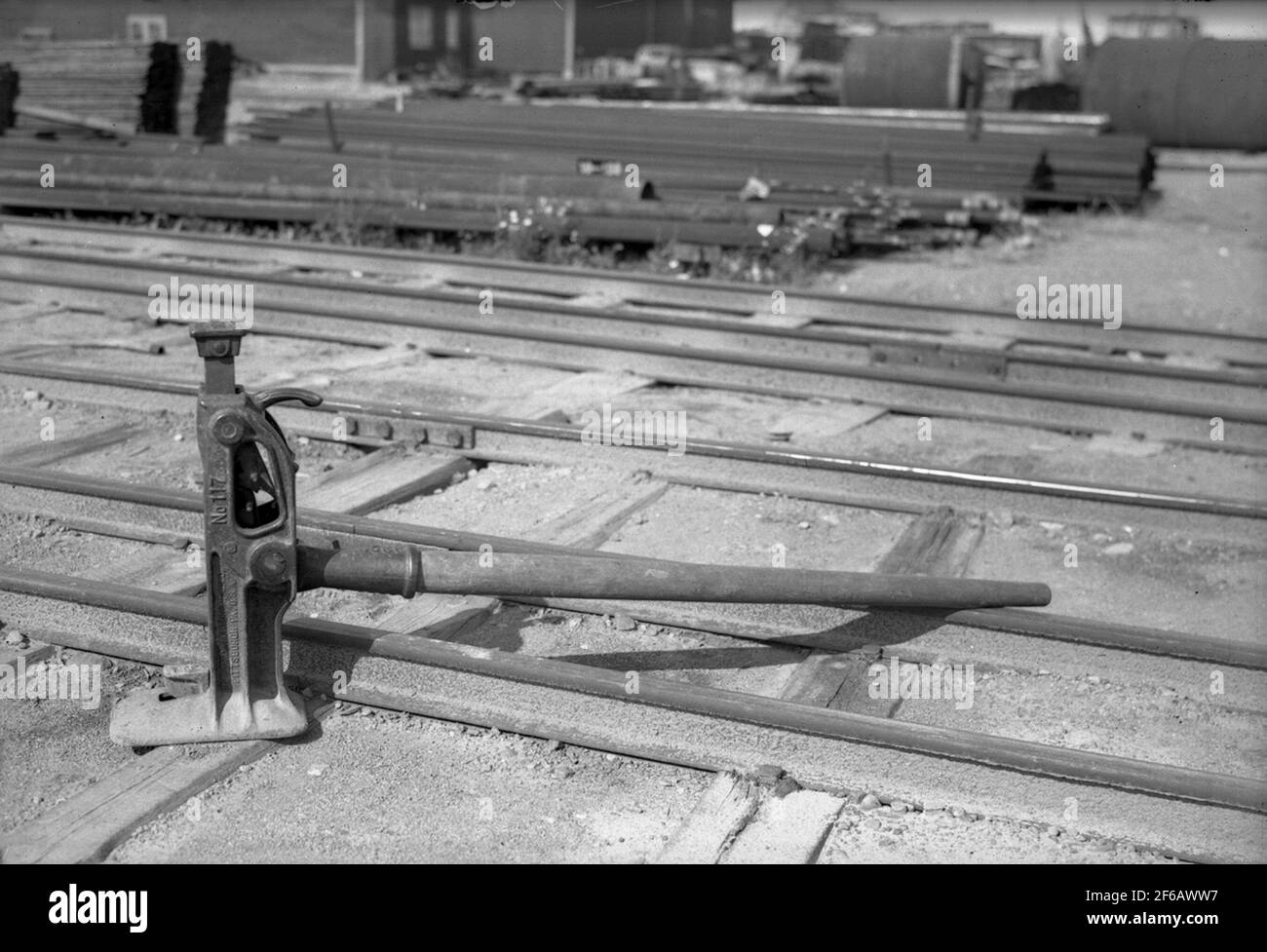 Railway wagon jack Stock Photo - Alamy