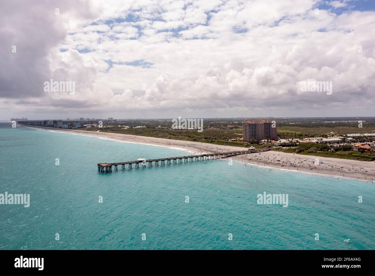 Aerial photo of the Juno Beach Pier Stock Photo - Alamy
