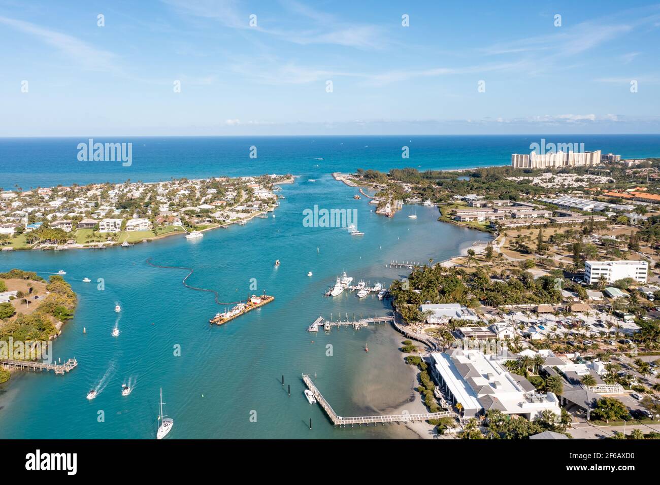 Aerial photo of the Jupiter Inlet FL USA Stock Photo - Alamy