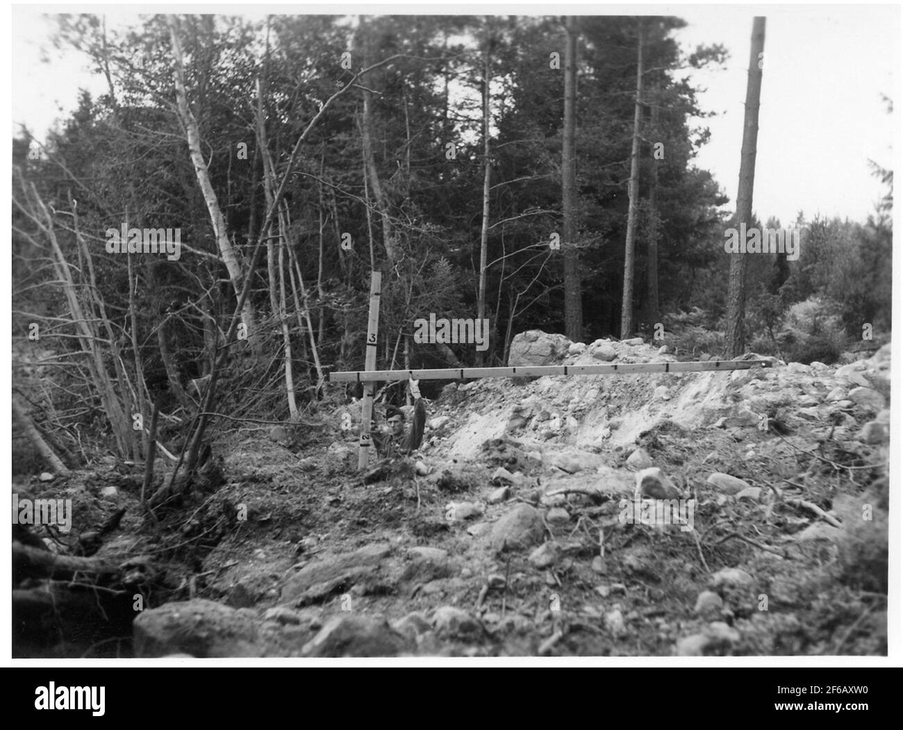Measurement of effects after disturbing bomb exercises Stock Photo - Alamy