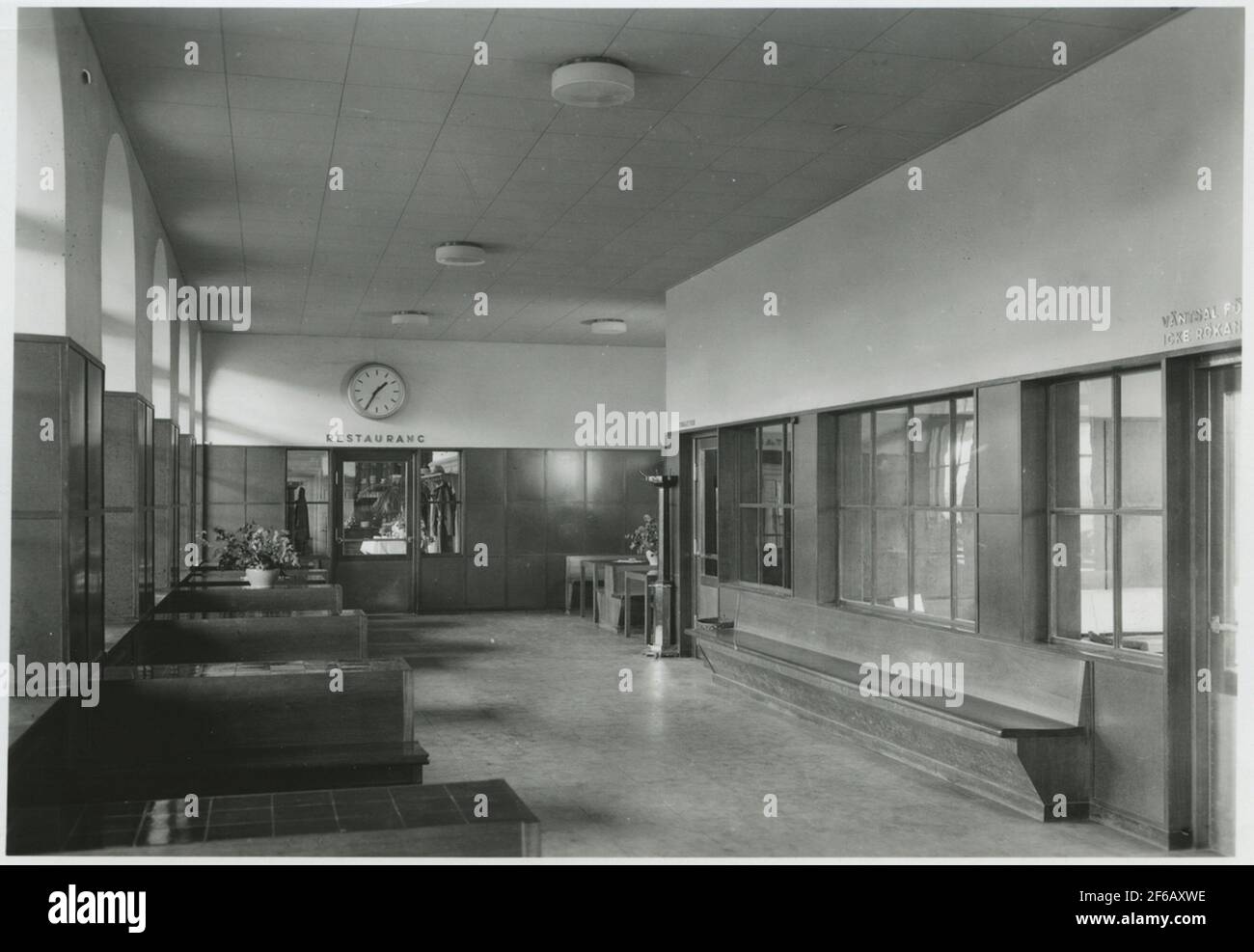 Interior of Uppsala Central Station and waiting room Stock Photo - Alamy