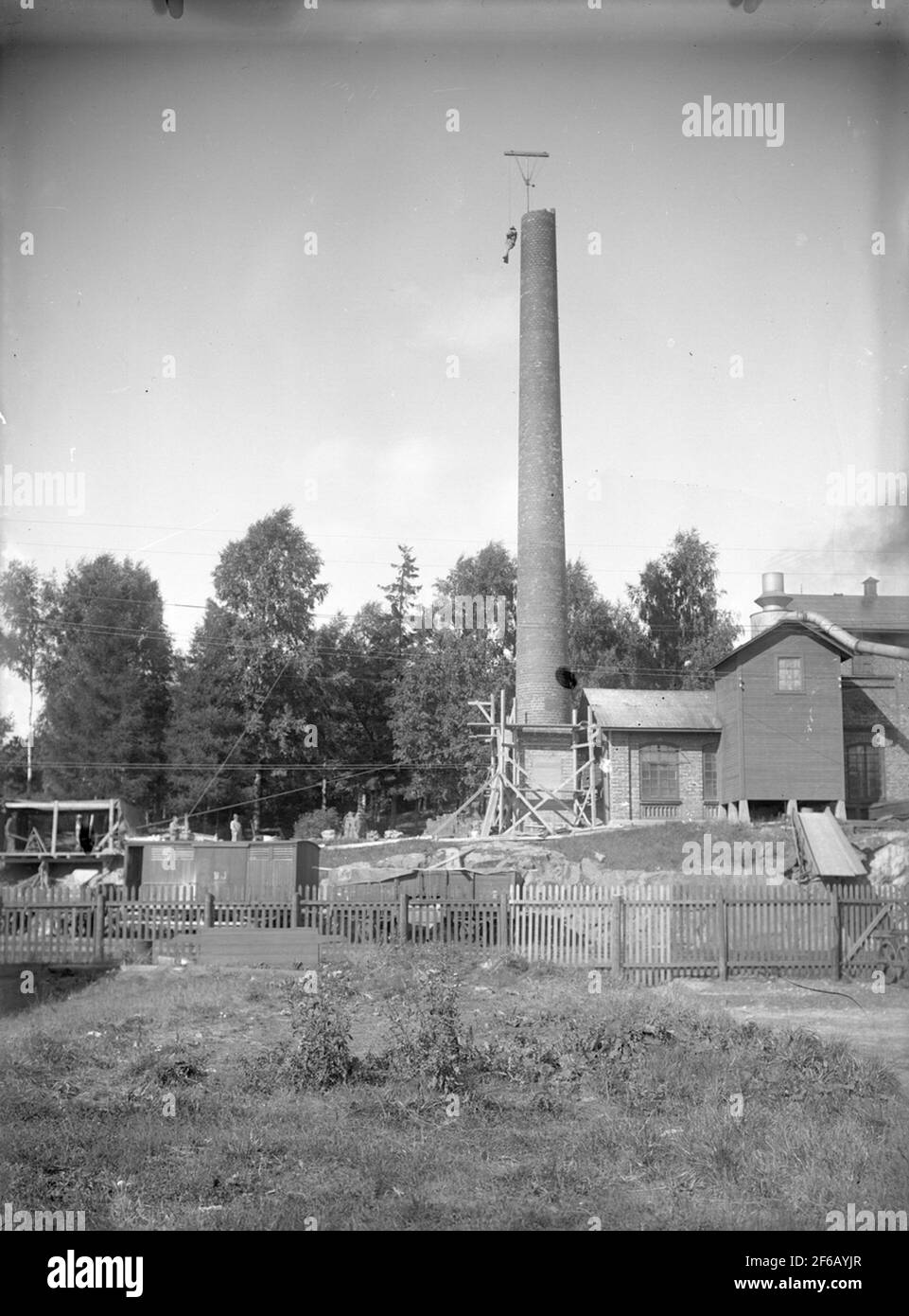 The boiler house with new chimney Stock Photo - Alamy