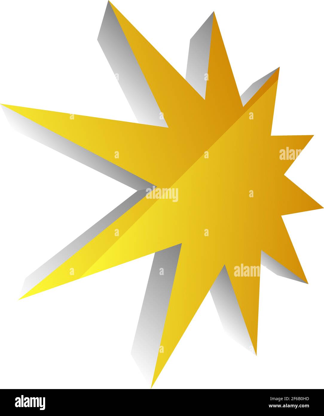 Star, starburst, sunburst icon, symbol. Radial shape, design element ...