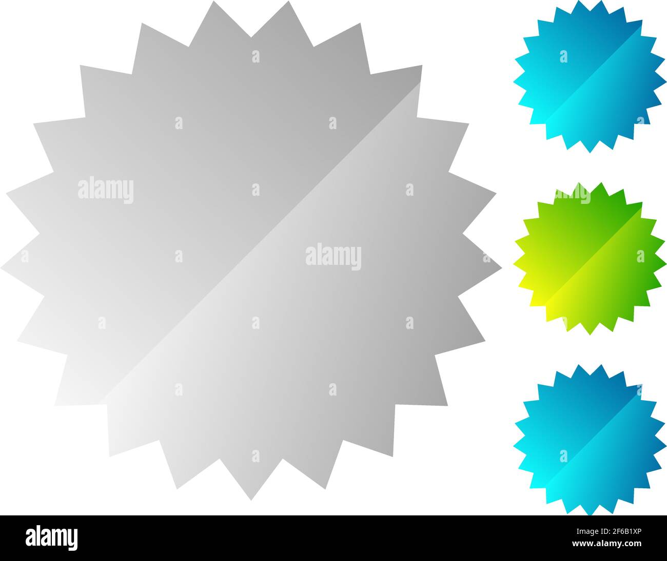 Star, starburst, sunburst icon, symbol. Radial shape, design element ...