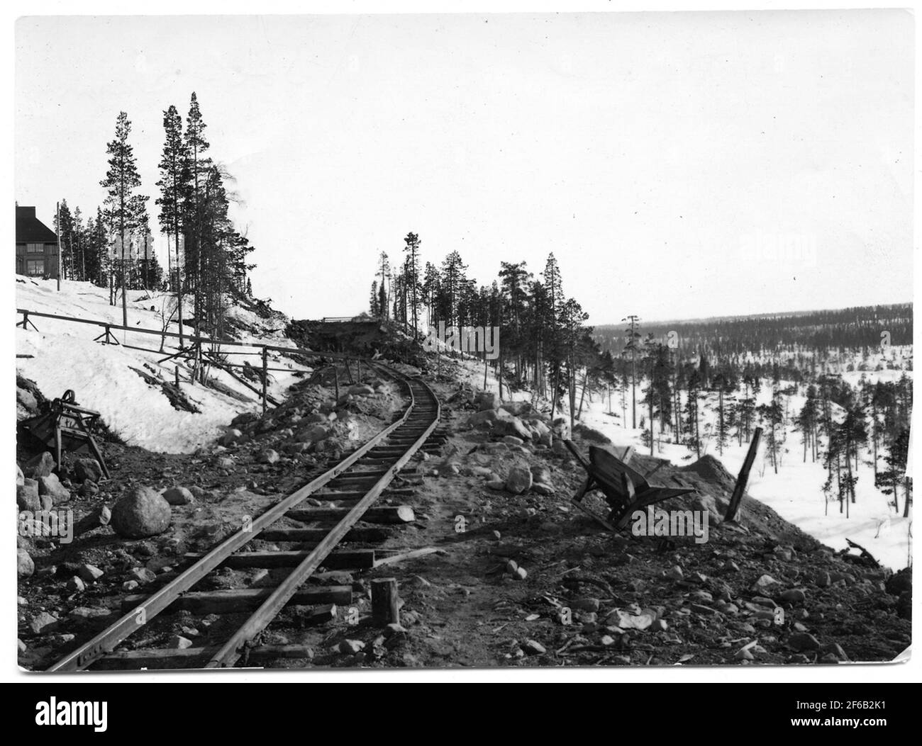 The Malmbanan.riks border Stock Photo - Alamy