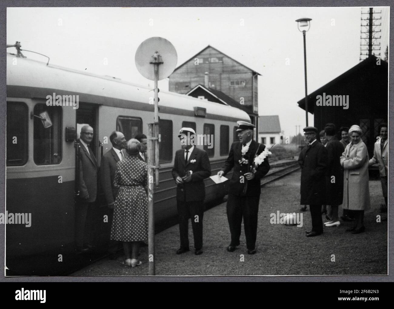 State Railways, SJ YB05P 794. Station Director Hjalmar Jonsson receives ...