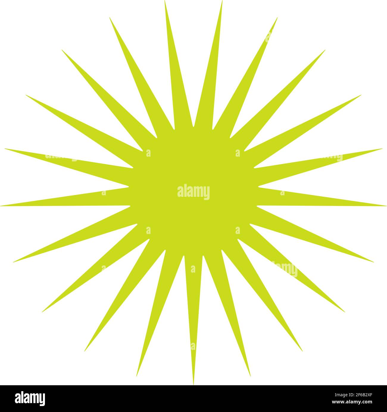 Star, starburst, sunburst icon, symbol. Radial shape, design element ...