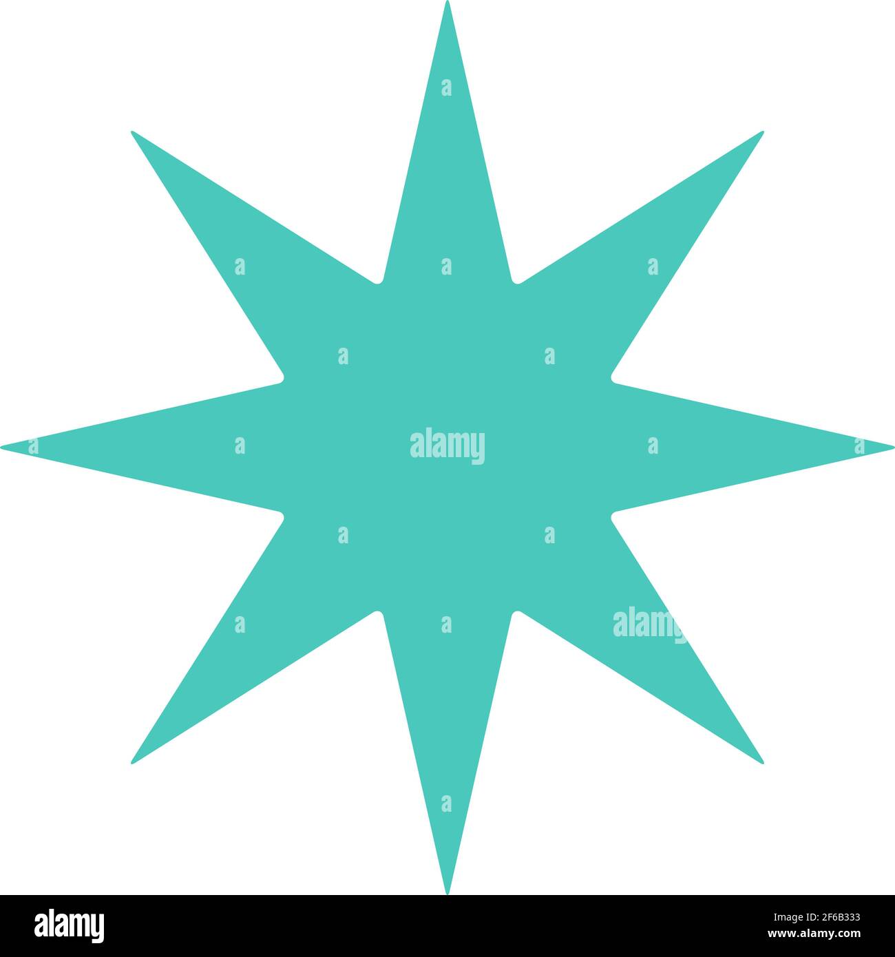 Star, starburst, sunburst icon, symbol. Radial shape, design element ...