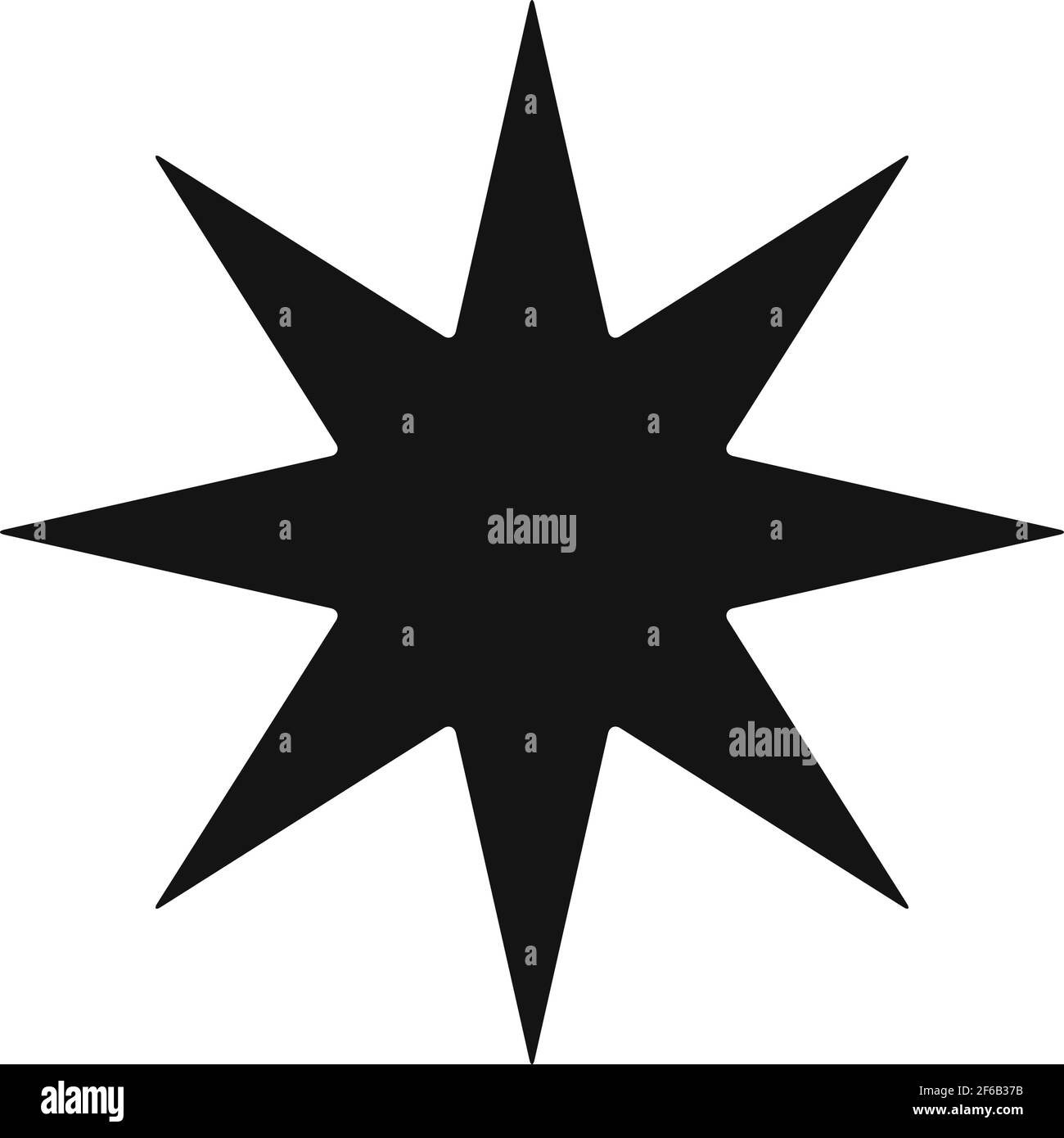 Star, starburst, sunburst icon, symbol. Radial shape, design element ...