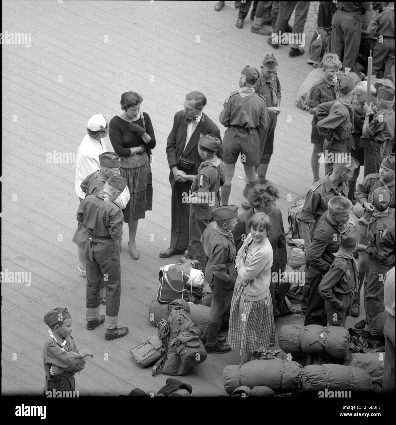 Scouts outside the main entrance to Stockholm Central Stock Photo - Alamy