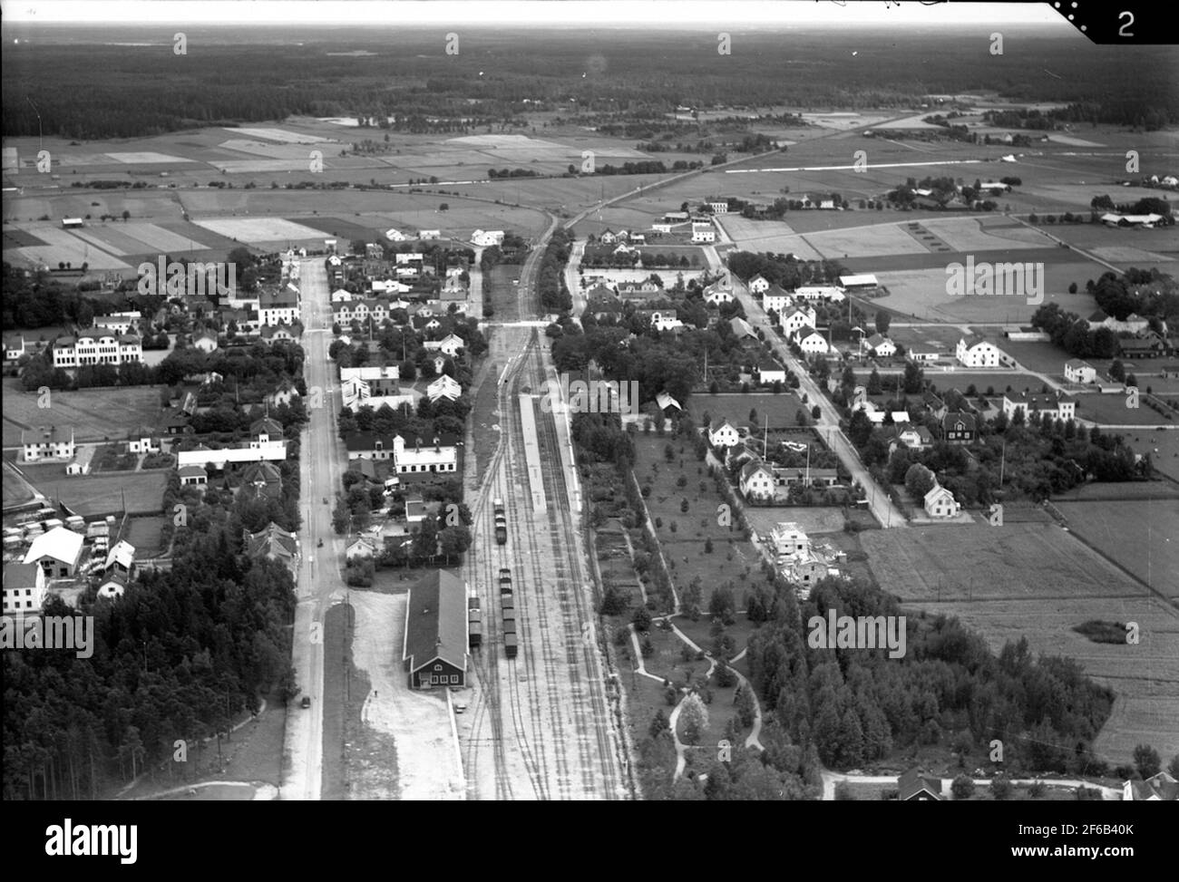 Aerial view of station Stock Photo - Alamy