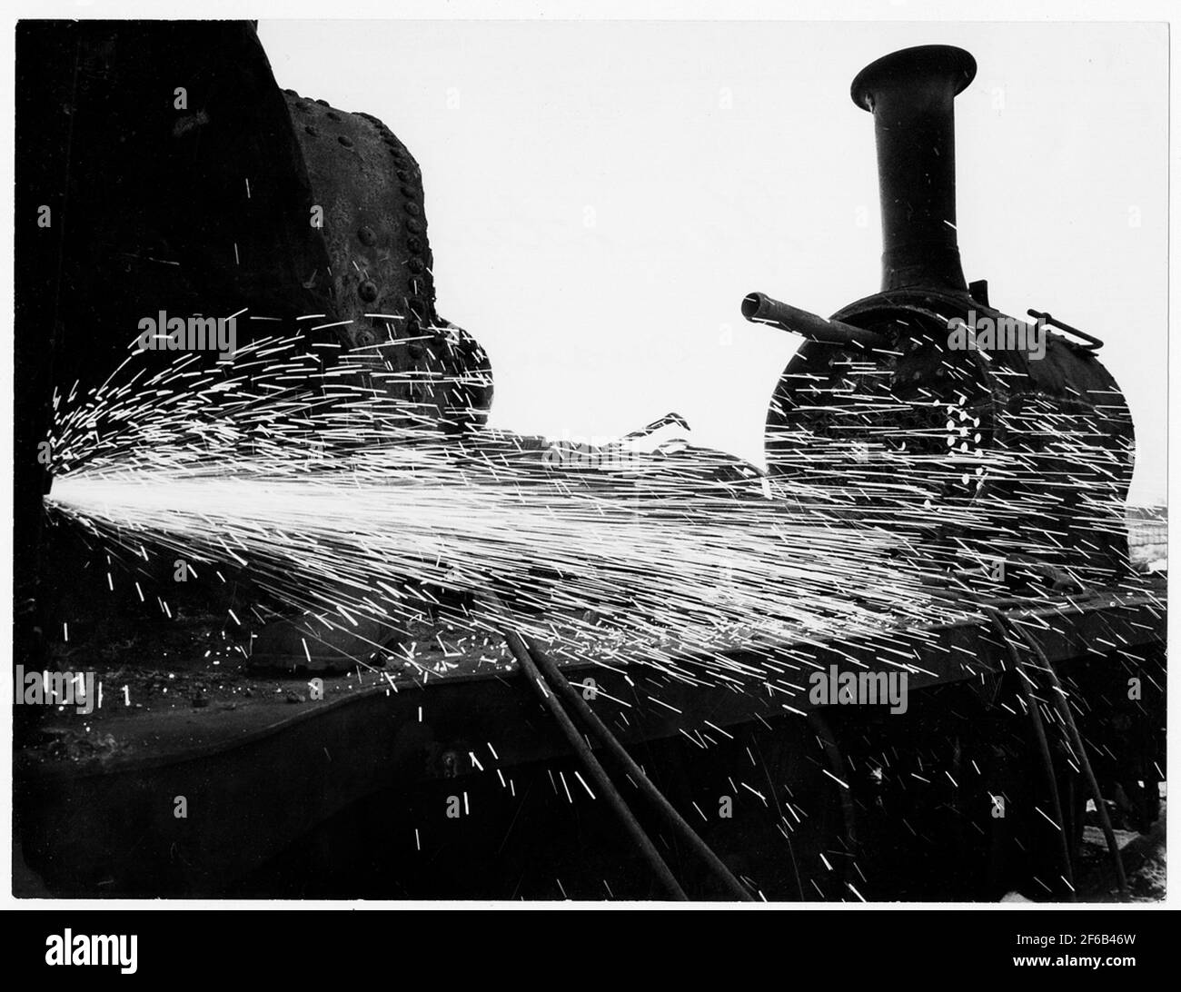 Scrapping steam locomotive Stock Photo - Alamy