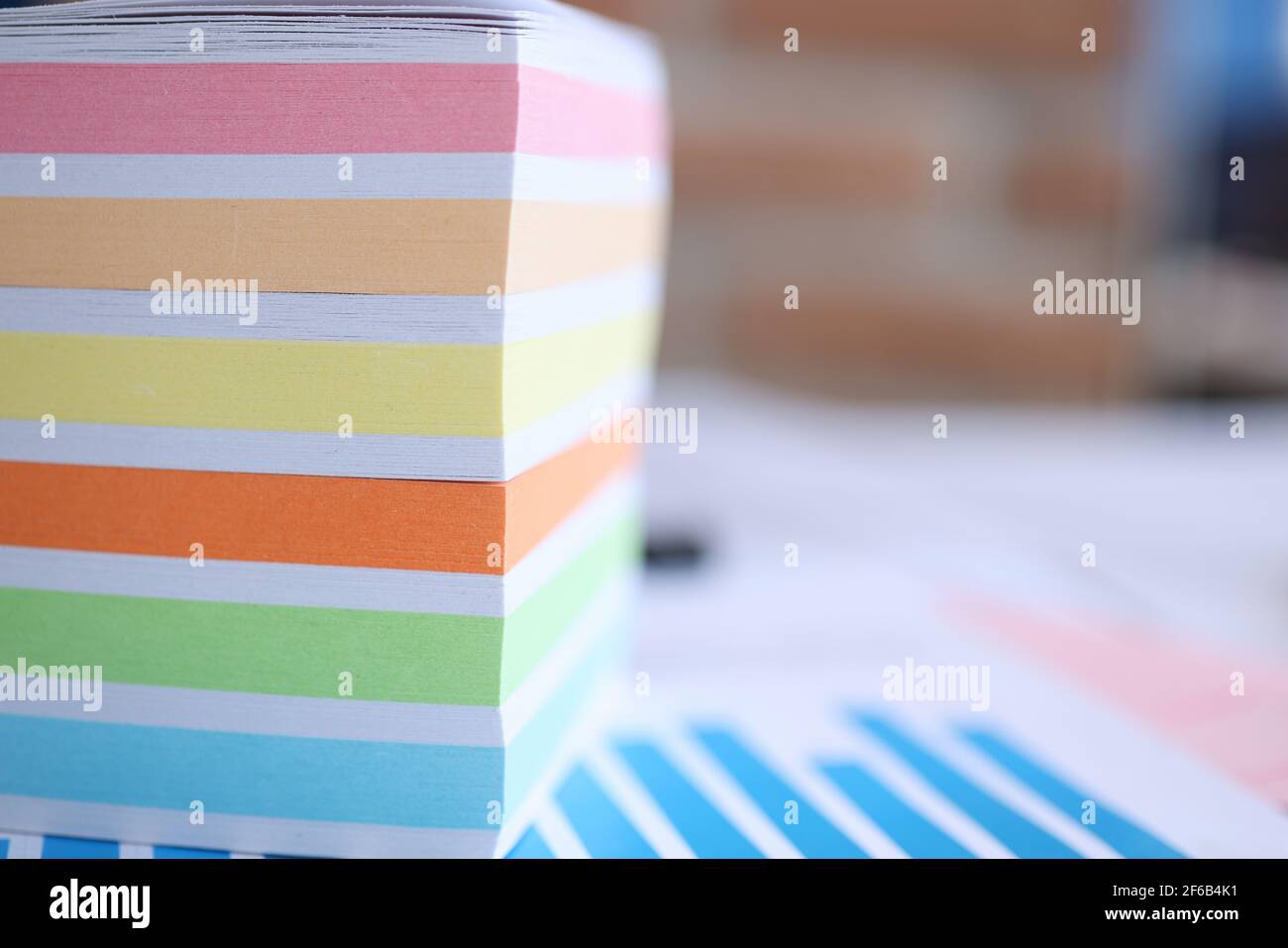 Many multicolored stickers lying on desktop closeup Stock Photo - Alamy