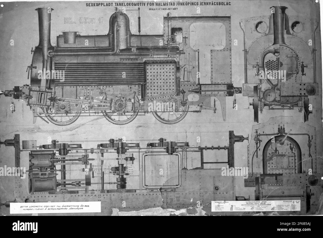 HNJ D 7 and 8. Rebuilding drawing Stock Photo - Alamy