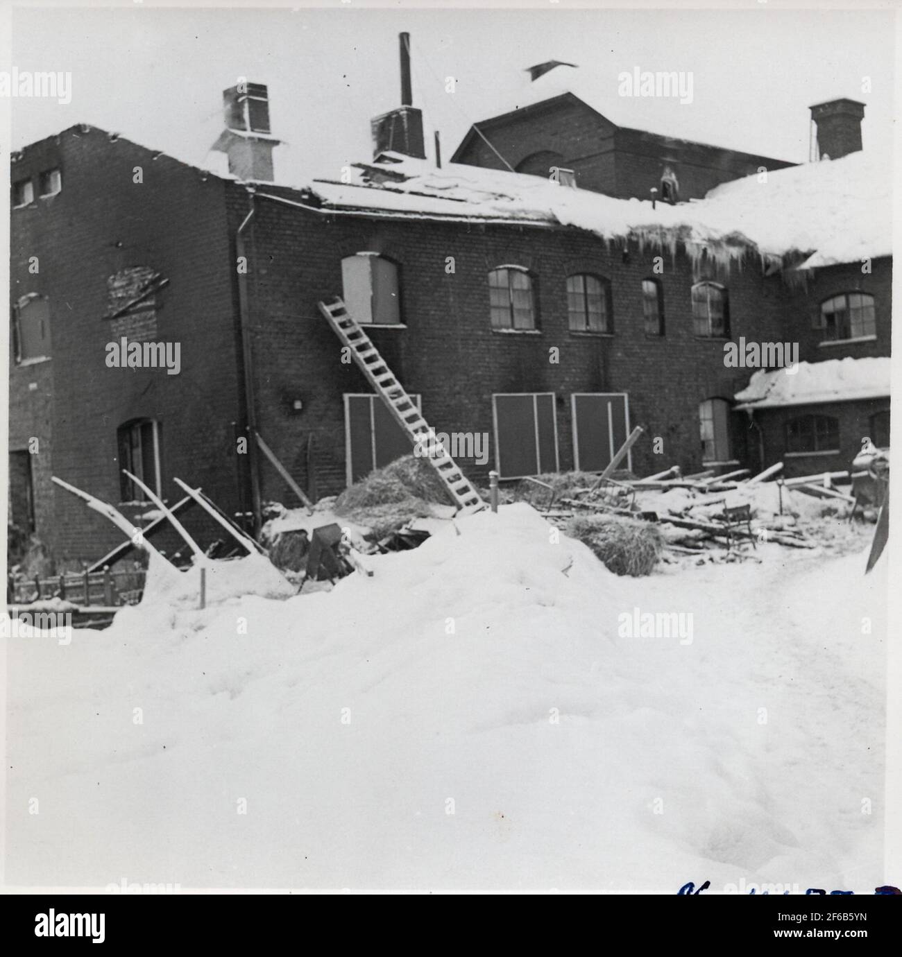 The operating workshop in Boden after the fire Stock Photo - Alamy
