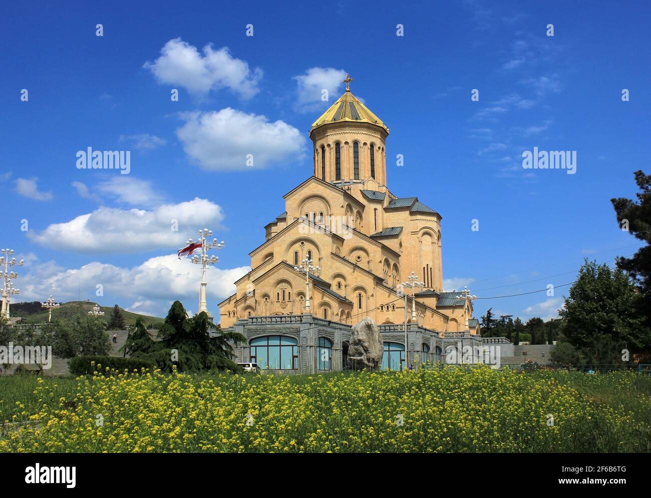 Georgia. Beautiful Holy Trinity Cathedral, Sameba Stock Photo - Alamy