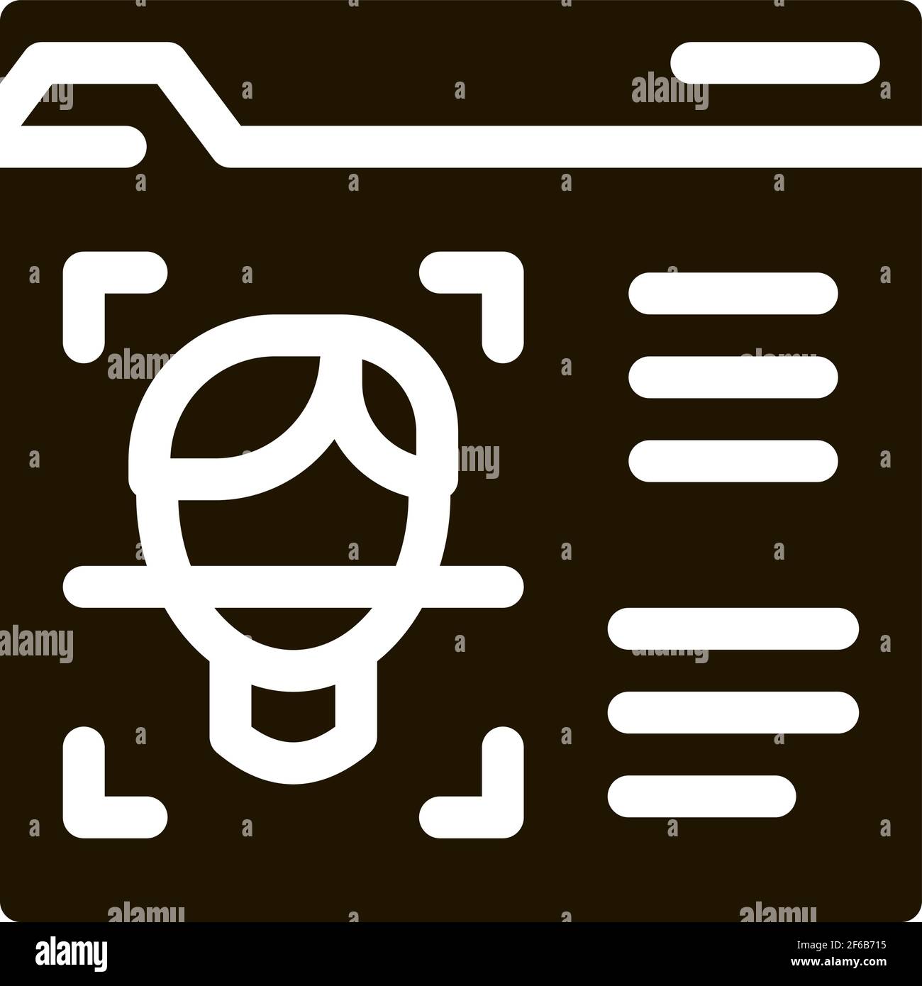 human photo crossed out sign icon Vector Glyph Illustration Stock ...