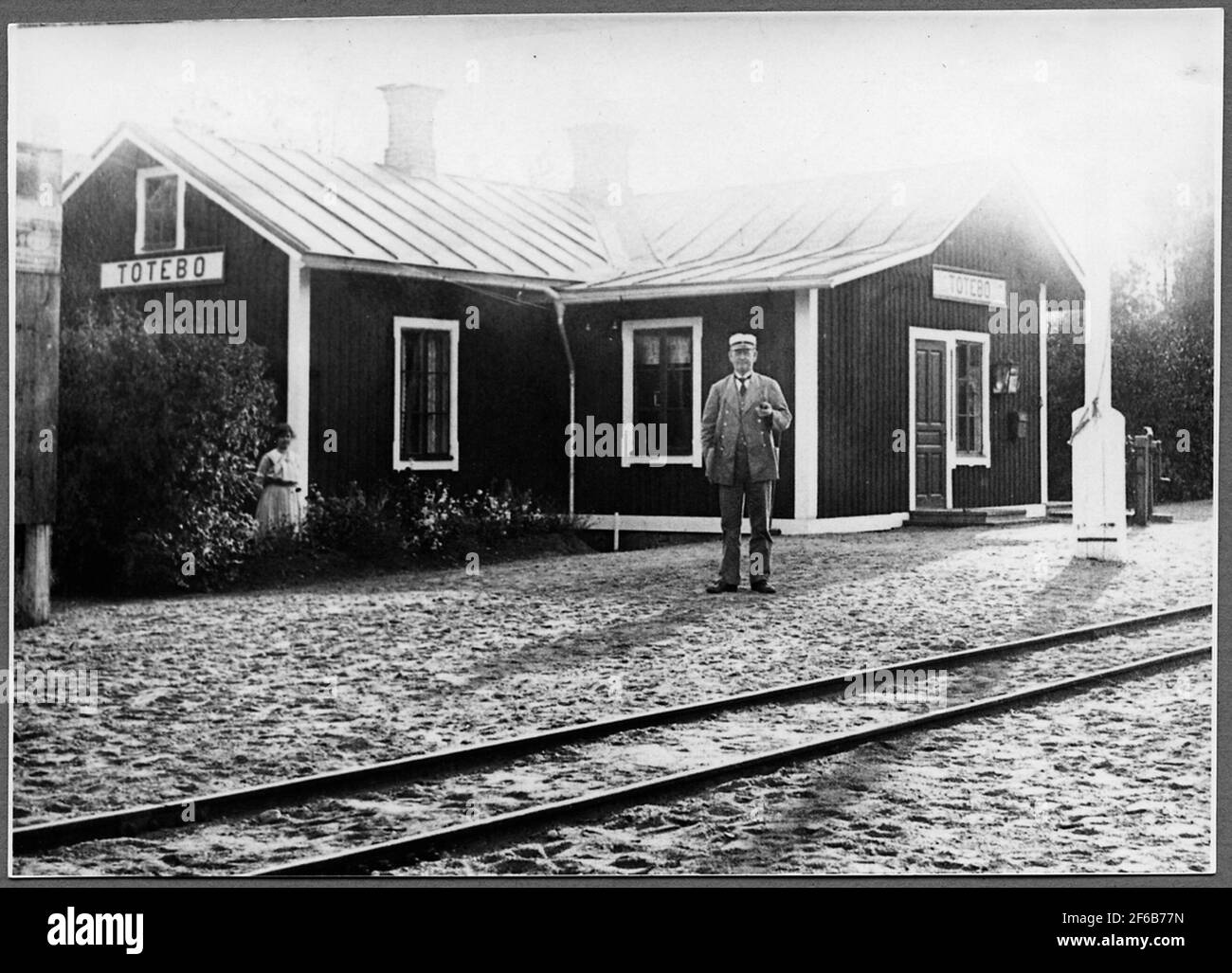Stationers Svensson at railway station in Totebo Stock Photo - Alamy