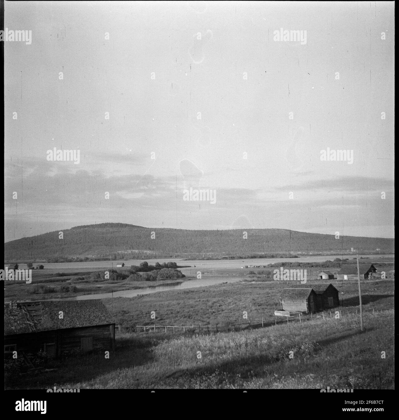 View of the Torne River and Avasaksa in Finland just outside the ...