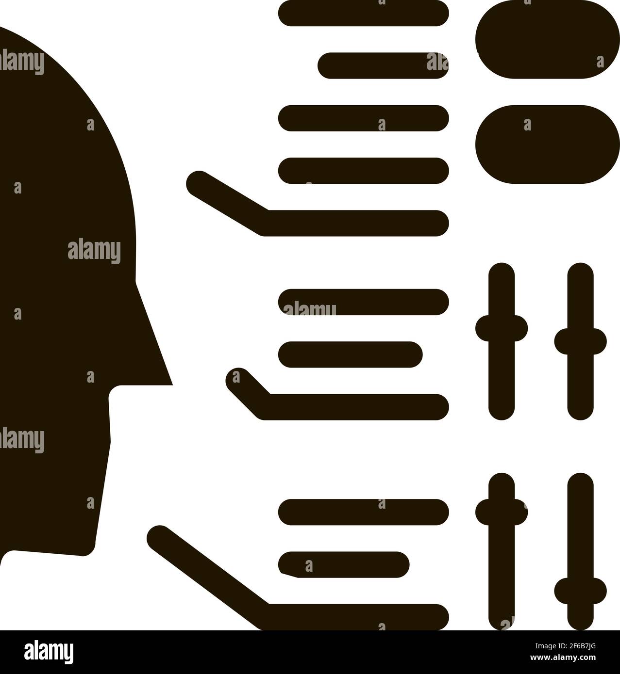 human characteristics icon Vector Glyph Illustration Stock Vector Image ...