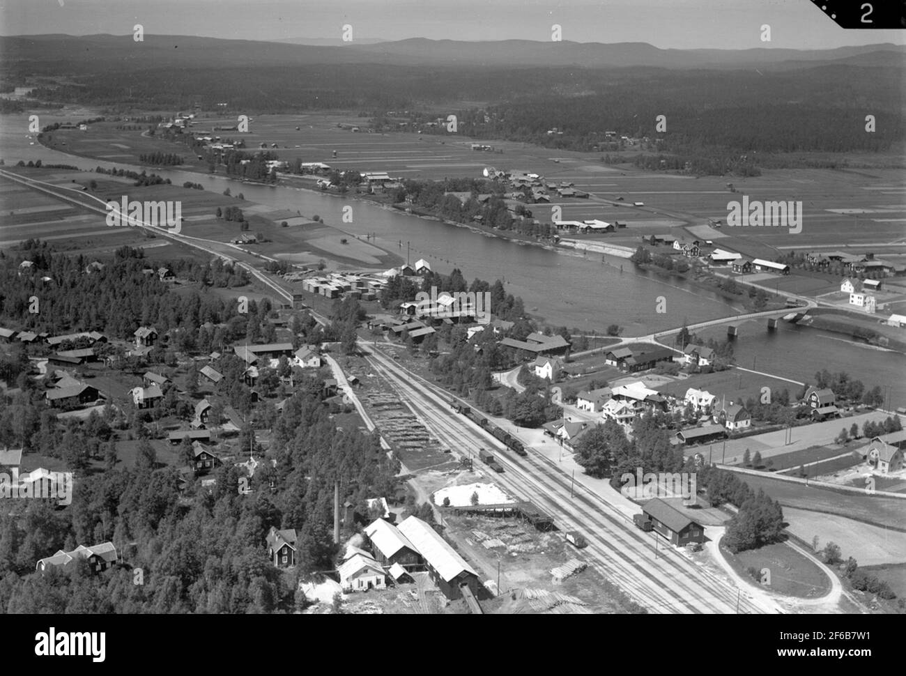Aerial view of station Stock Photo - Alamy