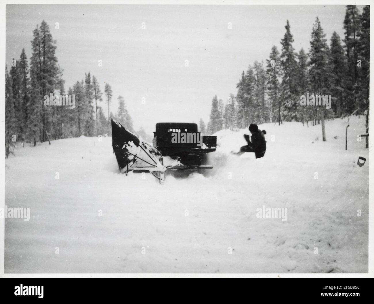 Inlandsbanan, Kåbdalis-Jokkmokk-Vajmatsnöplowing of the railway of the ...