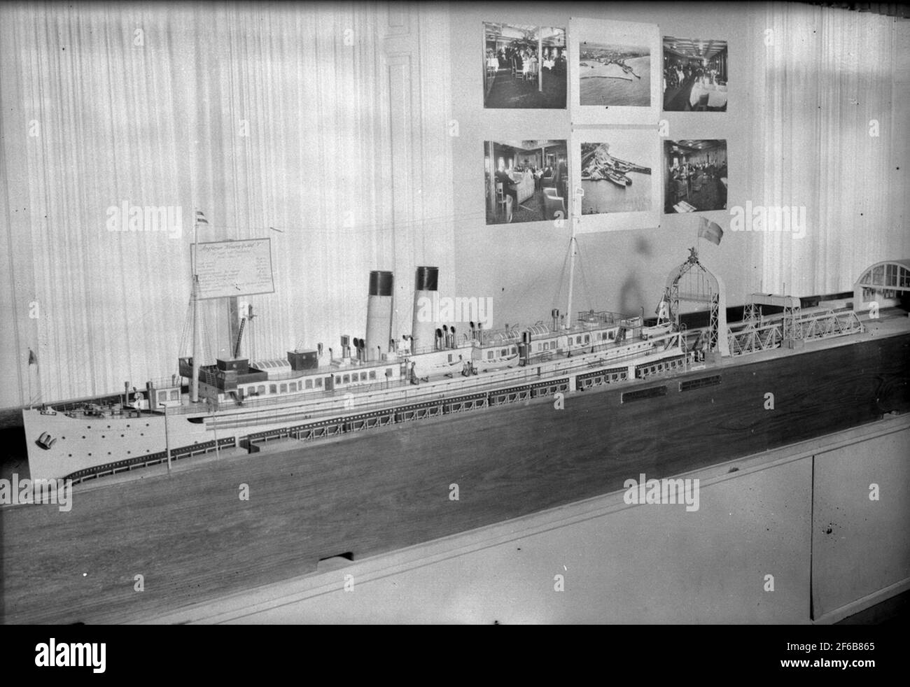Model of train ferry Gustaf v; Railway museum Stock Photo - Alamy