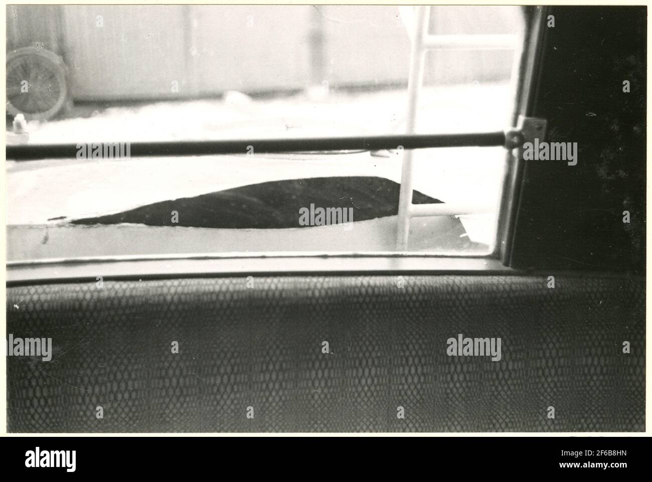 Photo taken from the rear bus window on the gauge assembly Stock Photo ...