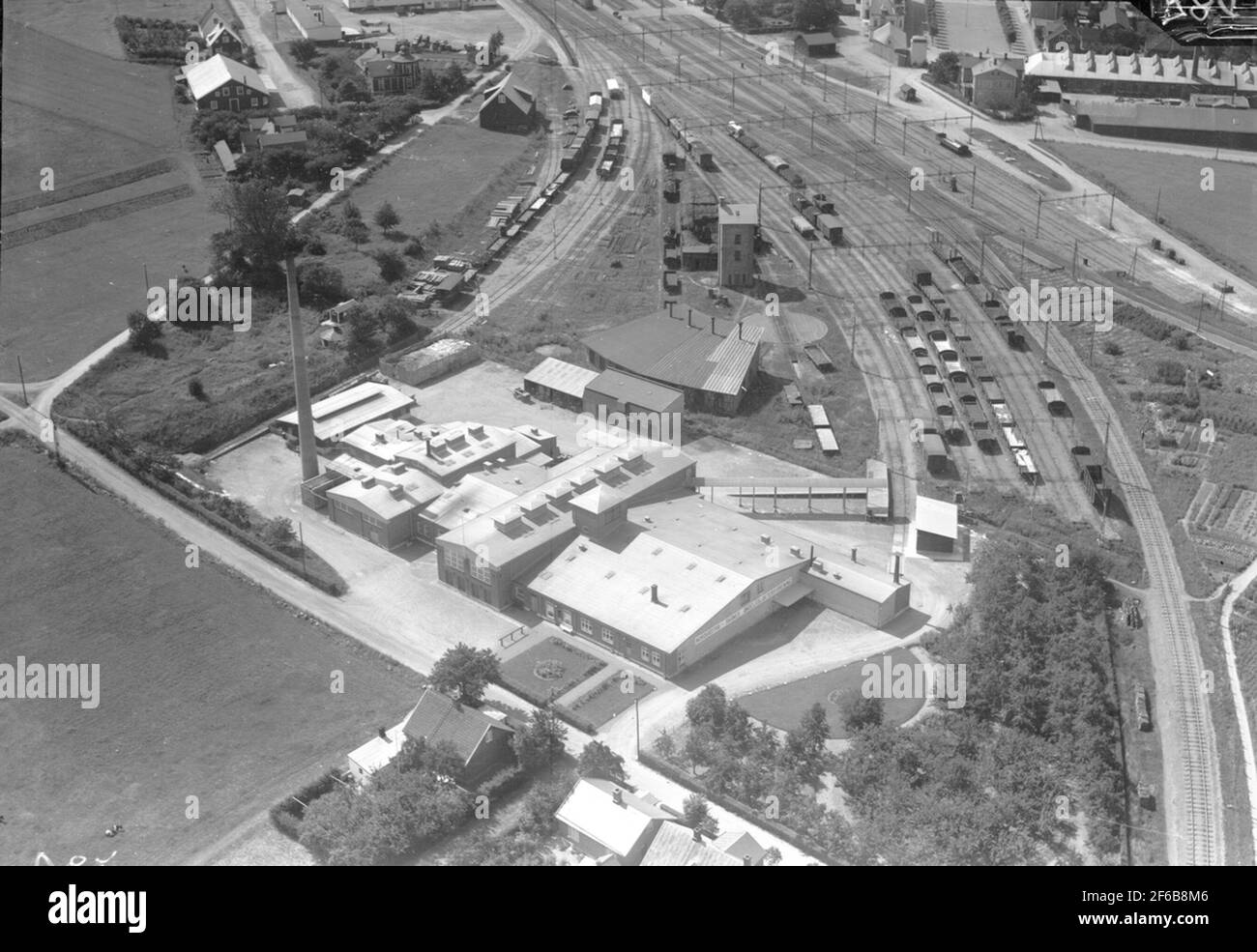 Aerial view of station Stock Photo - Alamy