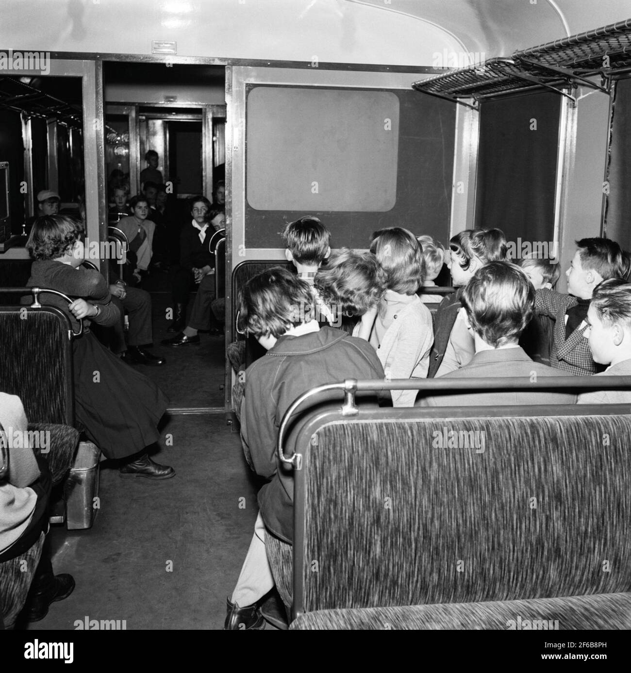Excursion train with school kid. Karlskrona - Malmö Stock Photo - Alamy