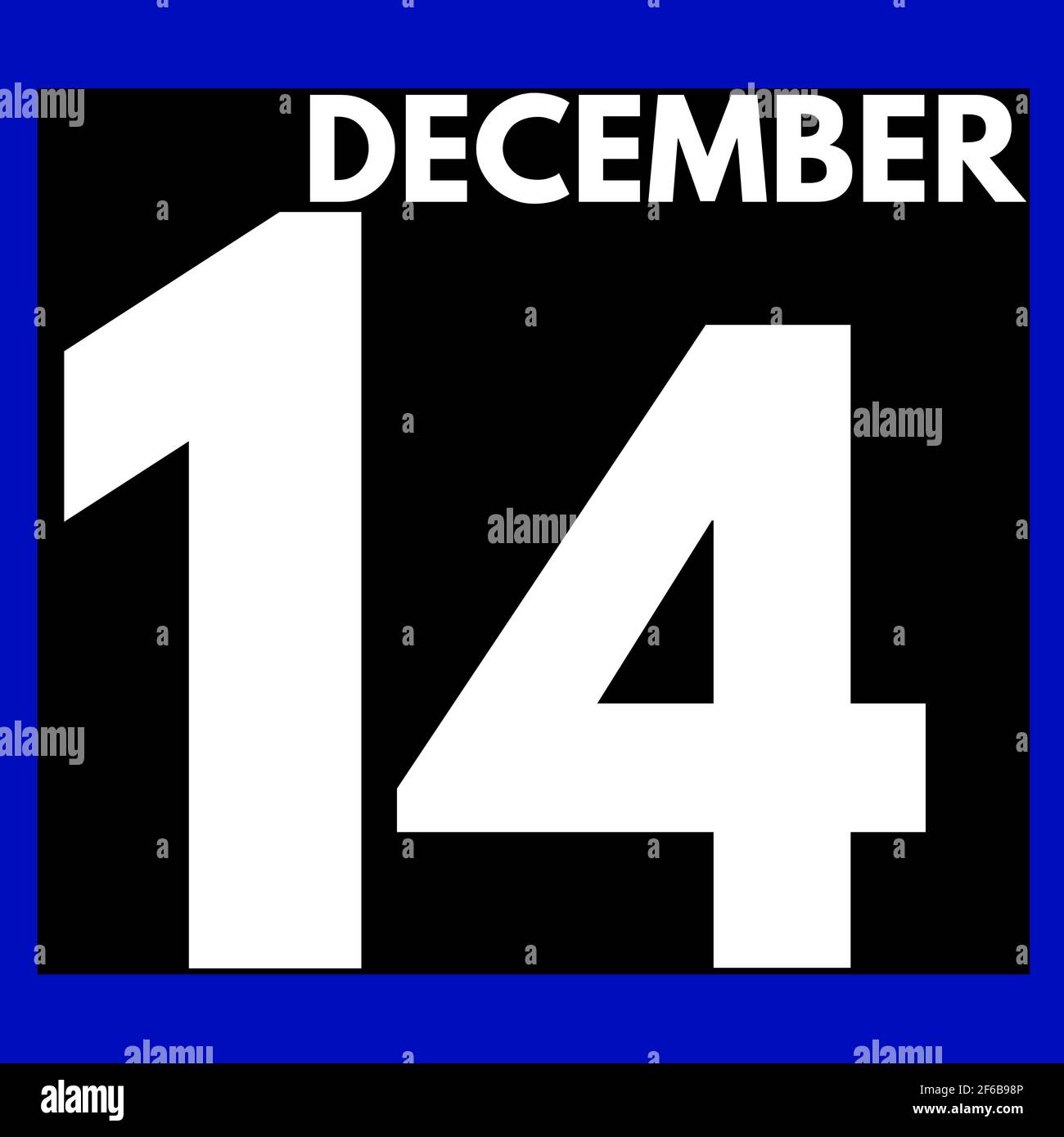 December 14 . Modern daily calendar icon .date ,day, month .calendar ...