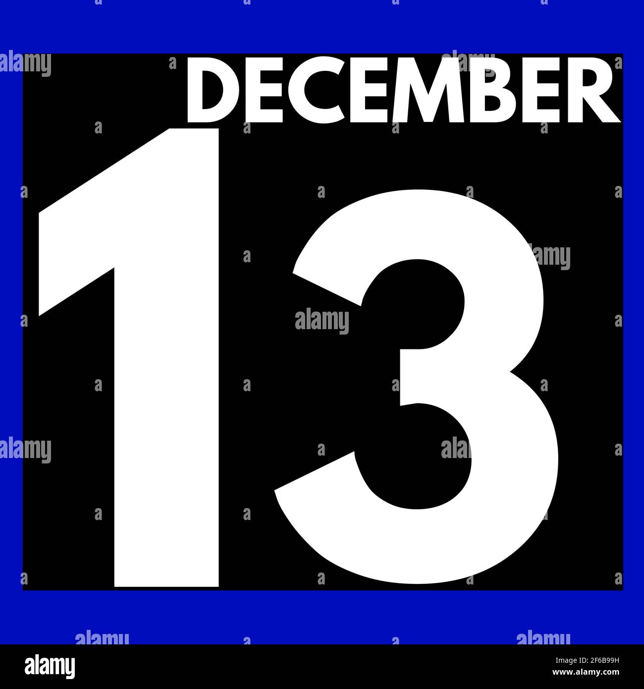 December 13 . Modern daily calendar icon .date ,day, month .calendar ...