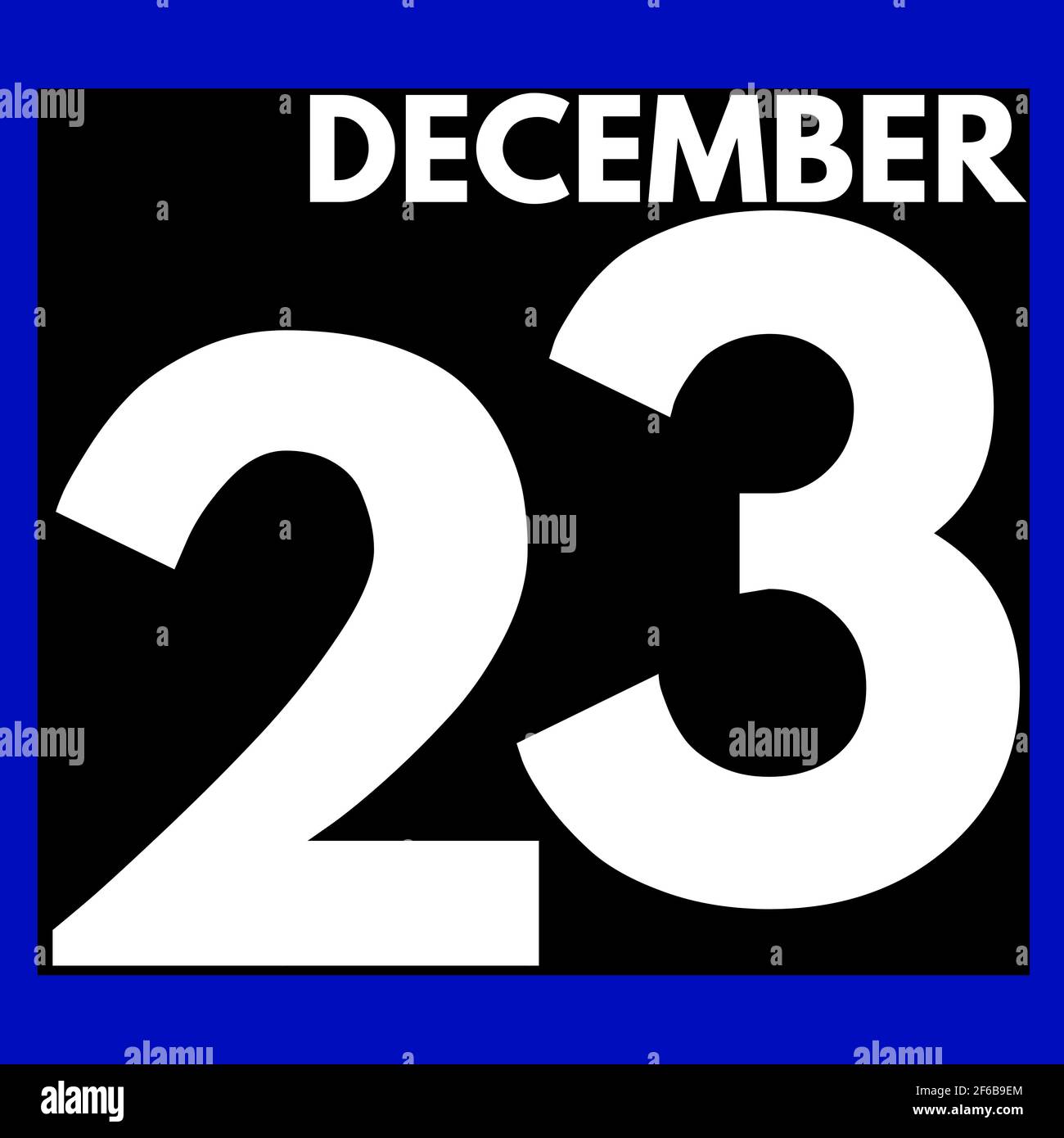 December 23 . Modern daily calendar icon .date ,day, month .calendar ...