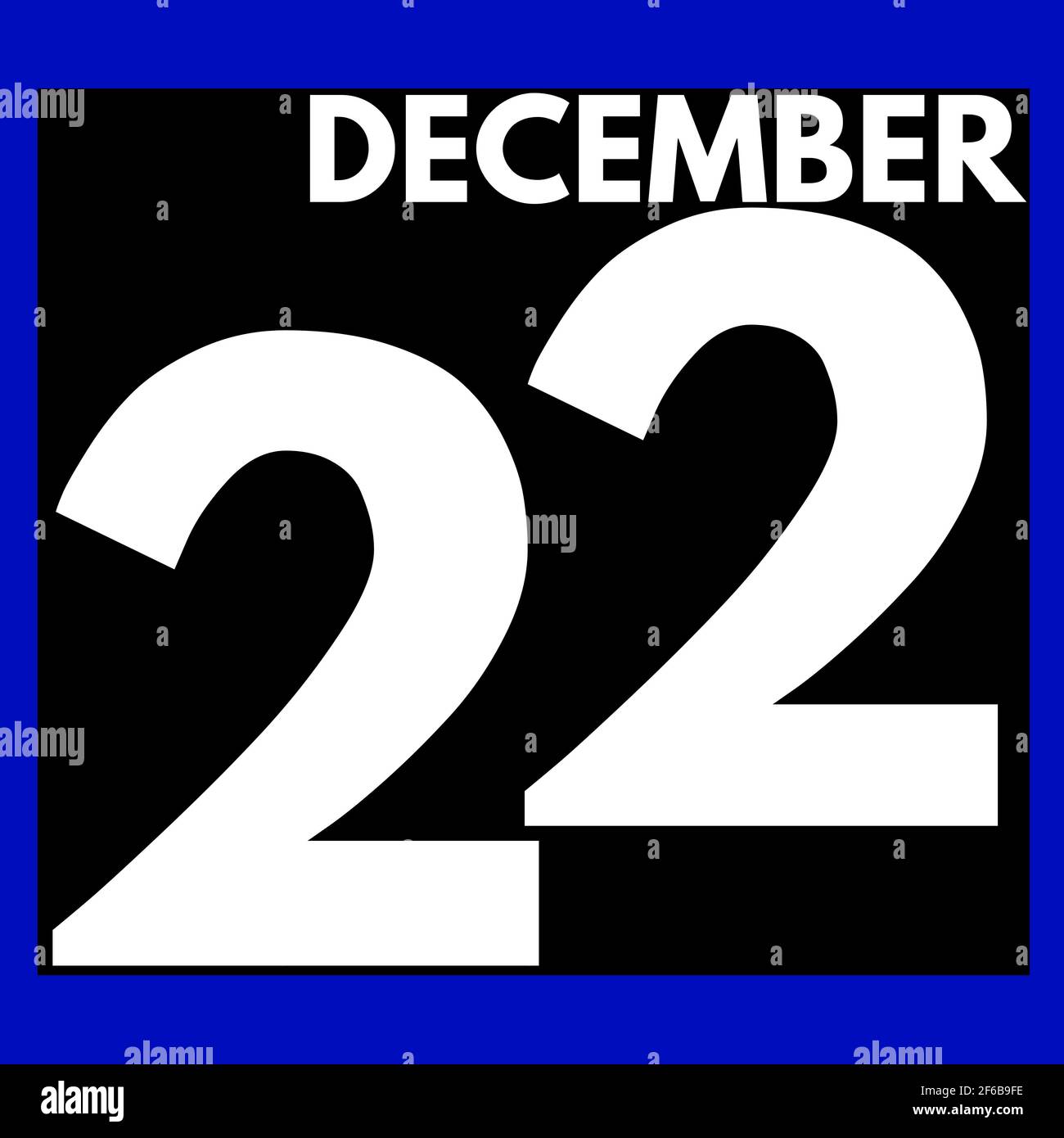 December 22 . Modern daily calendar icon .date ,day, month .calendar ...