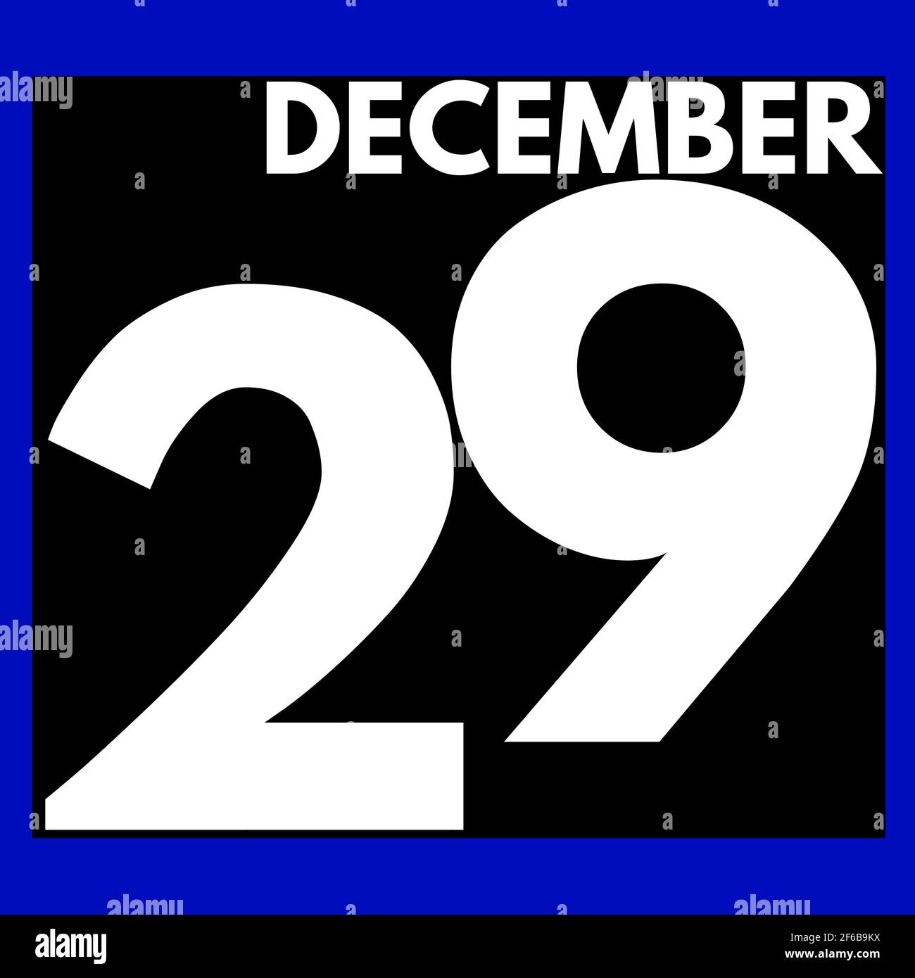 December 29 . Modern daily calendar icon .date ,day, month .calendar ...