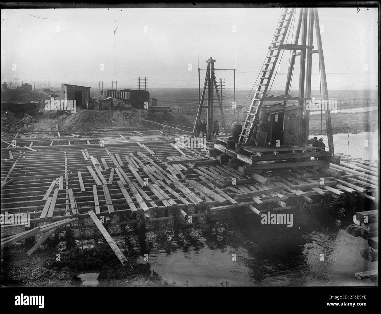 Construction of railway bridge over Segeån, Malmö Stock Photo - Alamy