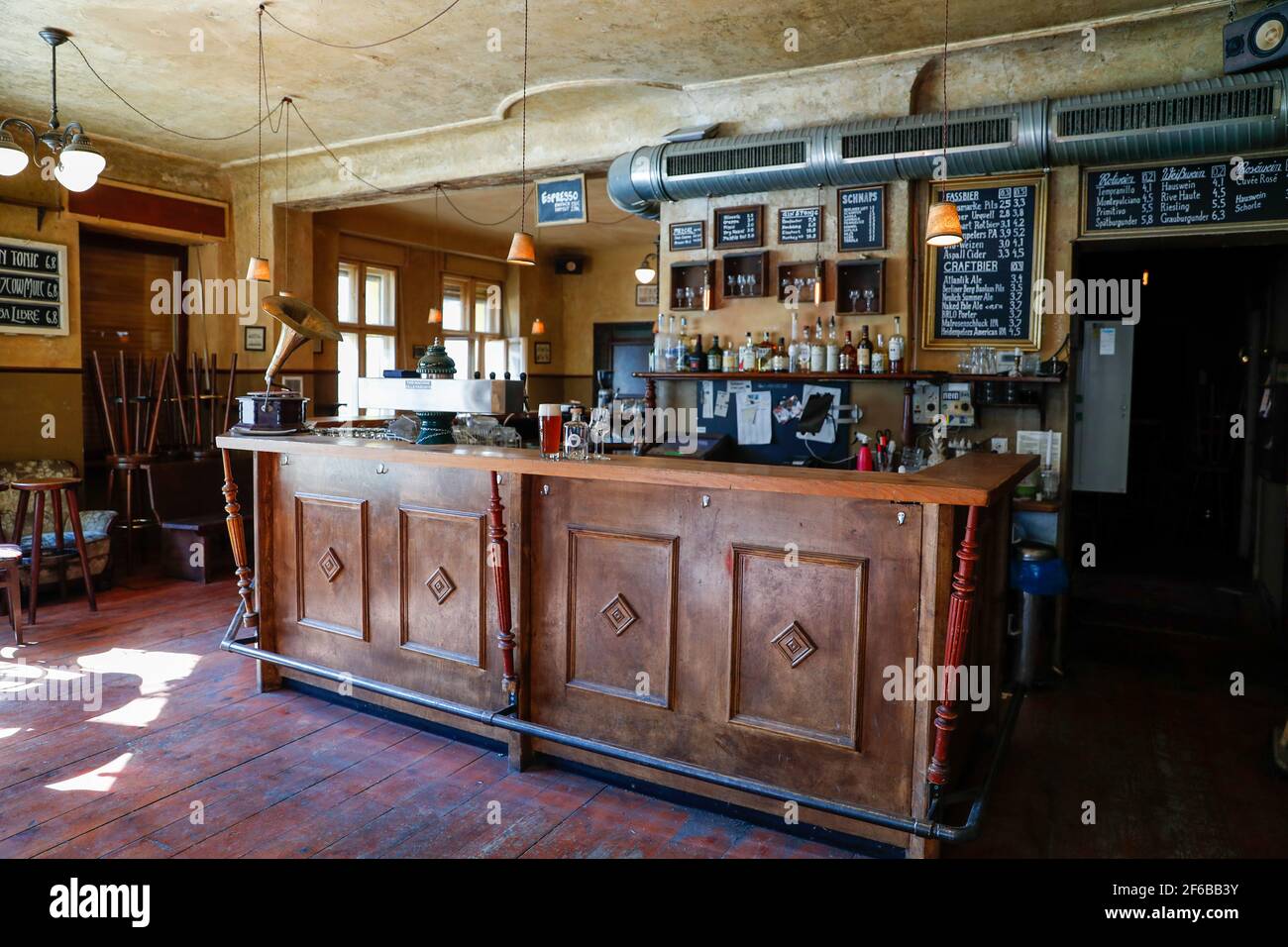 Berlin, Germany. 30th Mar, 2021. Interior view of the Bar Rotbart. Credit: Gerald Matzka/dpa ...