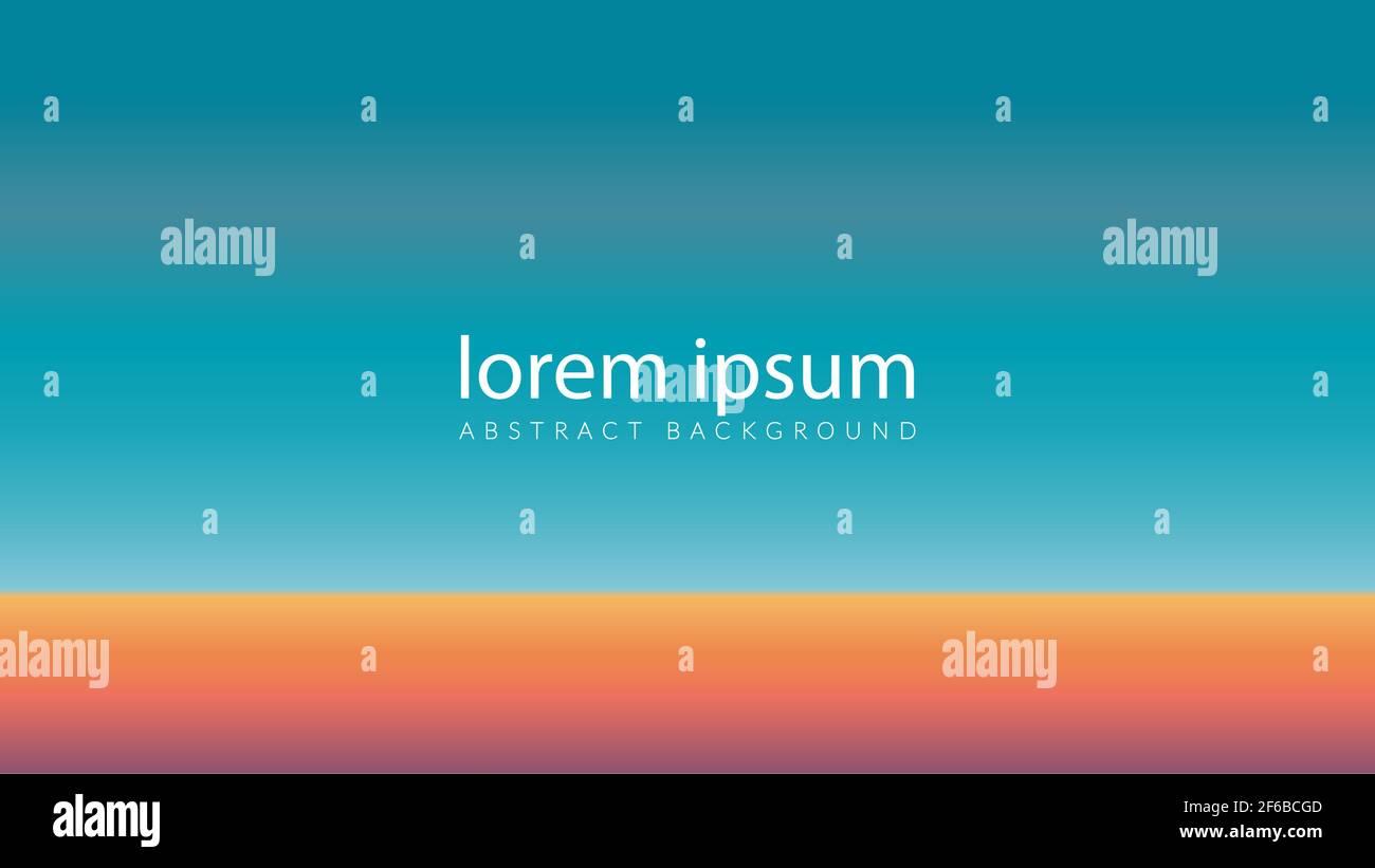 Minimal horizon vector illustration. Golden earthtone and Turquoise ...