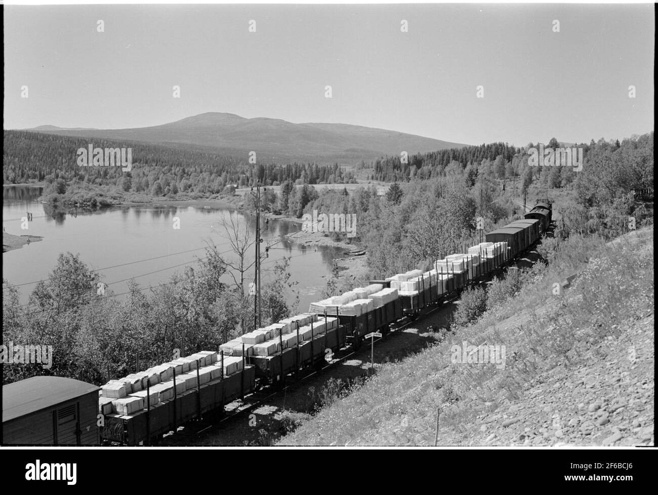 Loaded freight wagons on the line Stock Photo - Alamy
